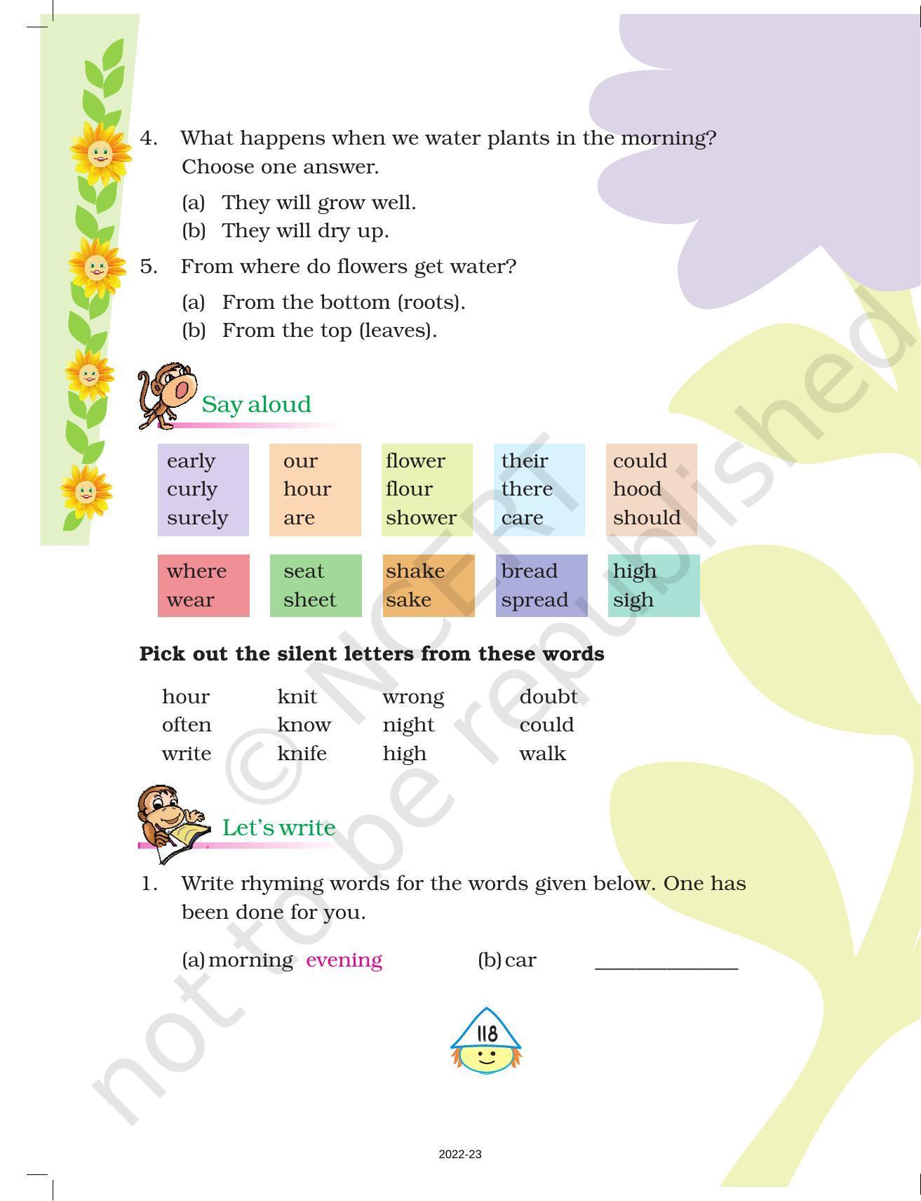 NCERT Book for Class 4 English (Poem): Chapter 13-A Watering Rhyme ...