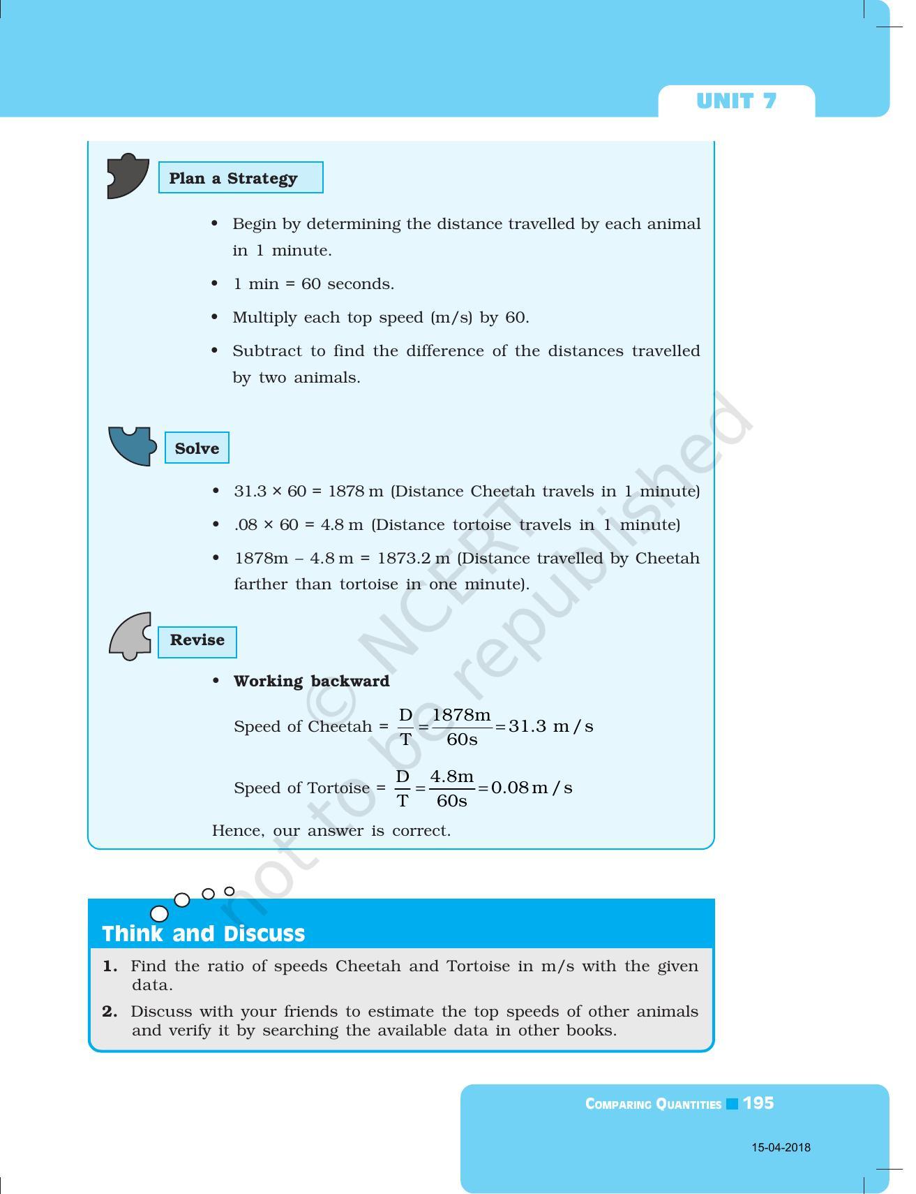 Ncert Exemplar Book For Class 7 Maths Chapter 7 Comparing Quantities