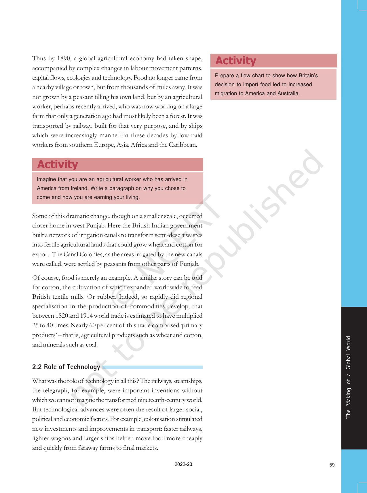 NCERT Book for Class 10 History Chapter 3 The Making of a Global World