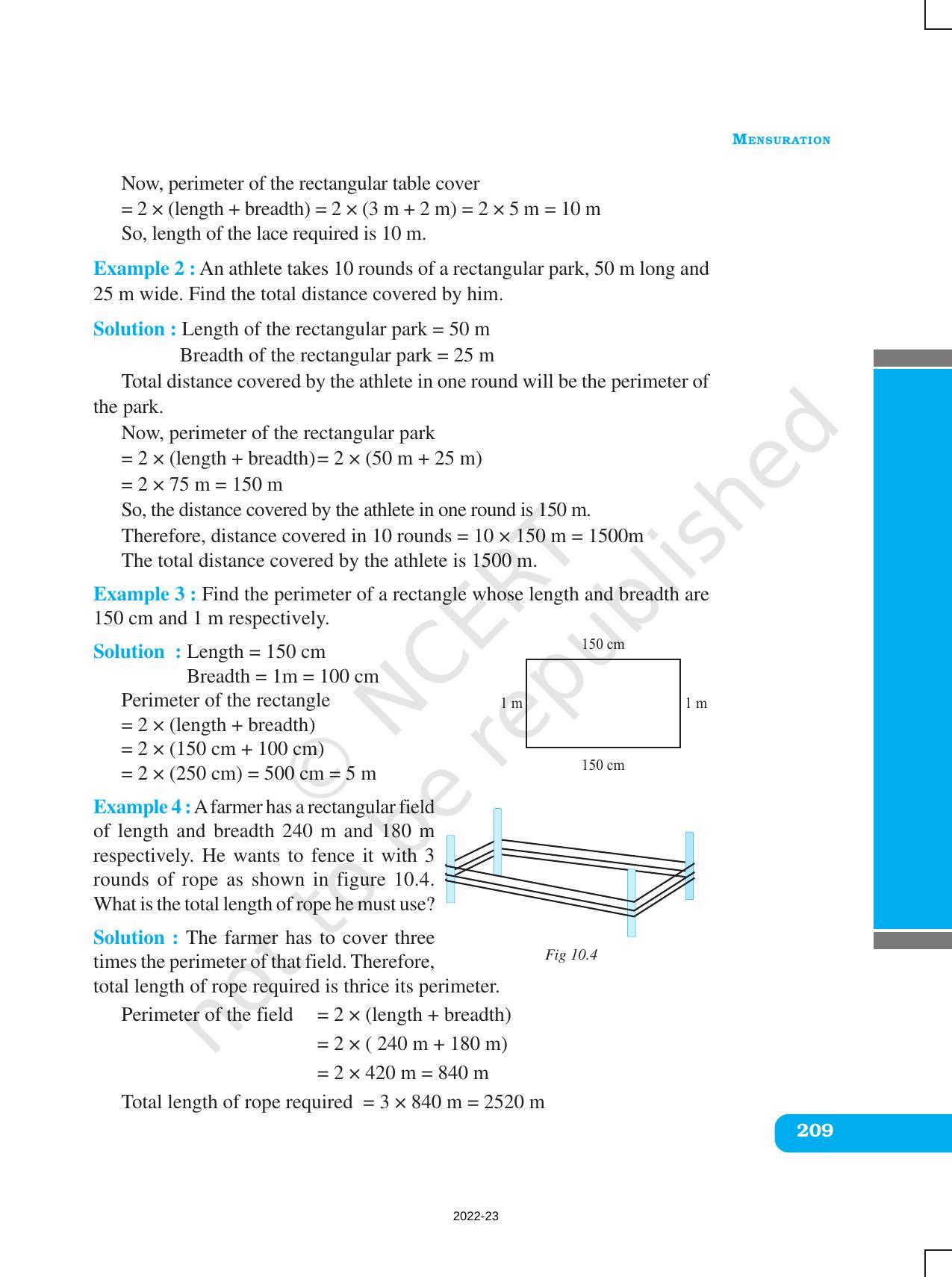 NCERT Book for Class 6 Maths: Chapter 10-Mensuration - IndCareer Schools