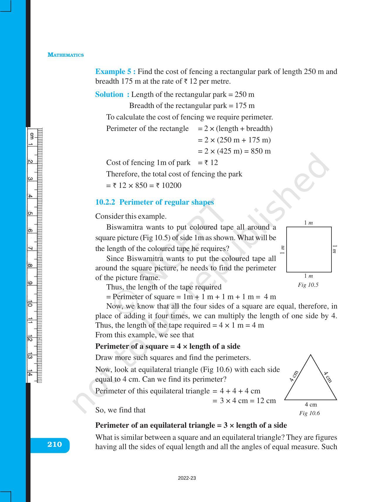 NCERT Book for Class 6 Maths: Chapter 10-Mensuration - IndCareer Schools