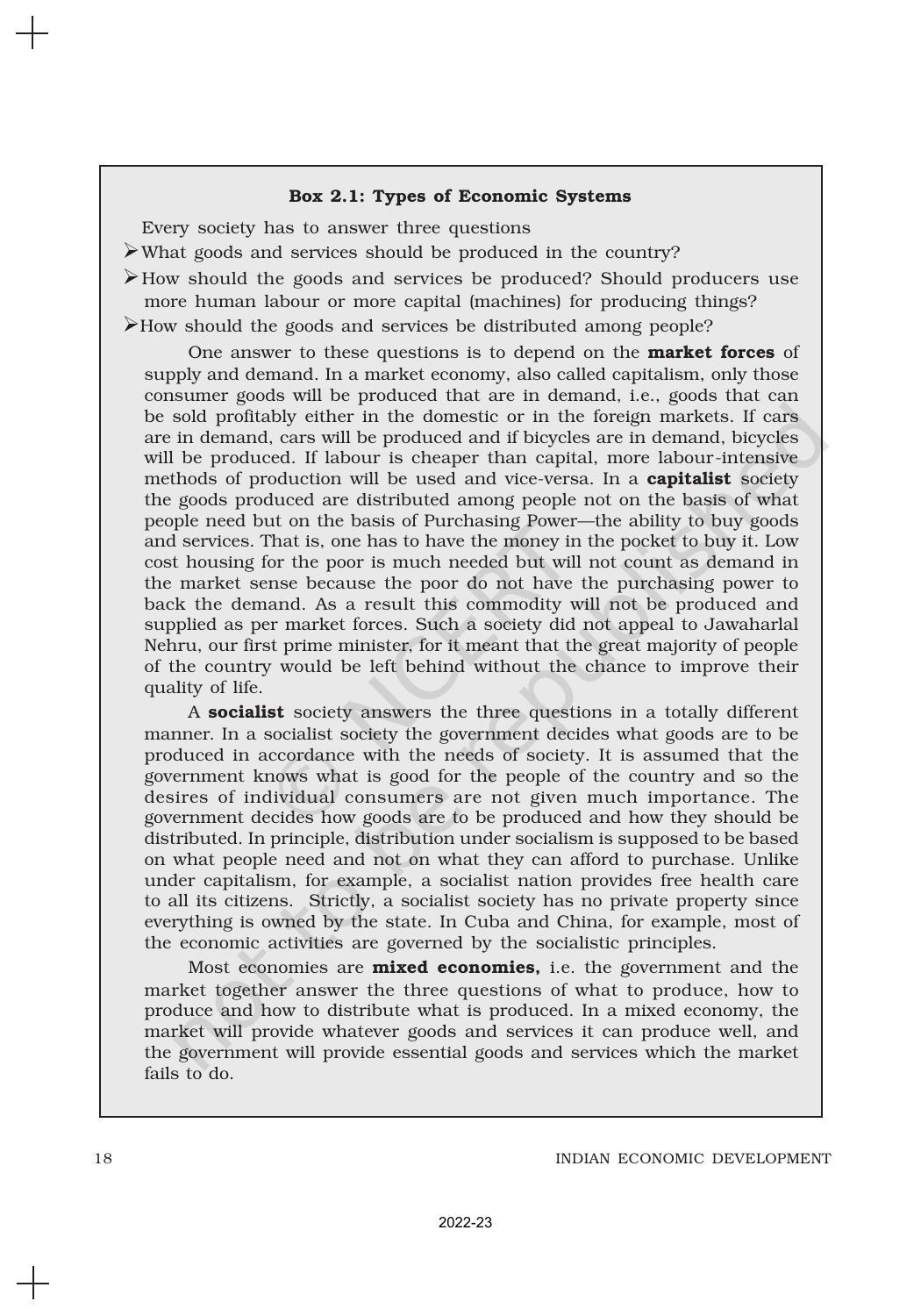 NCERT Book for Class 11 Economics Chapter 2 Indian Economy