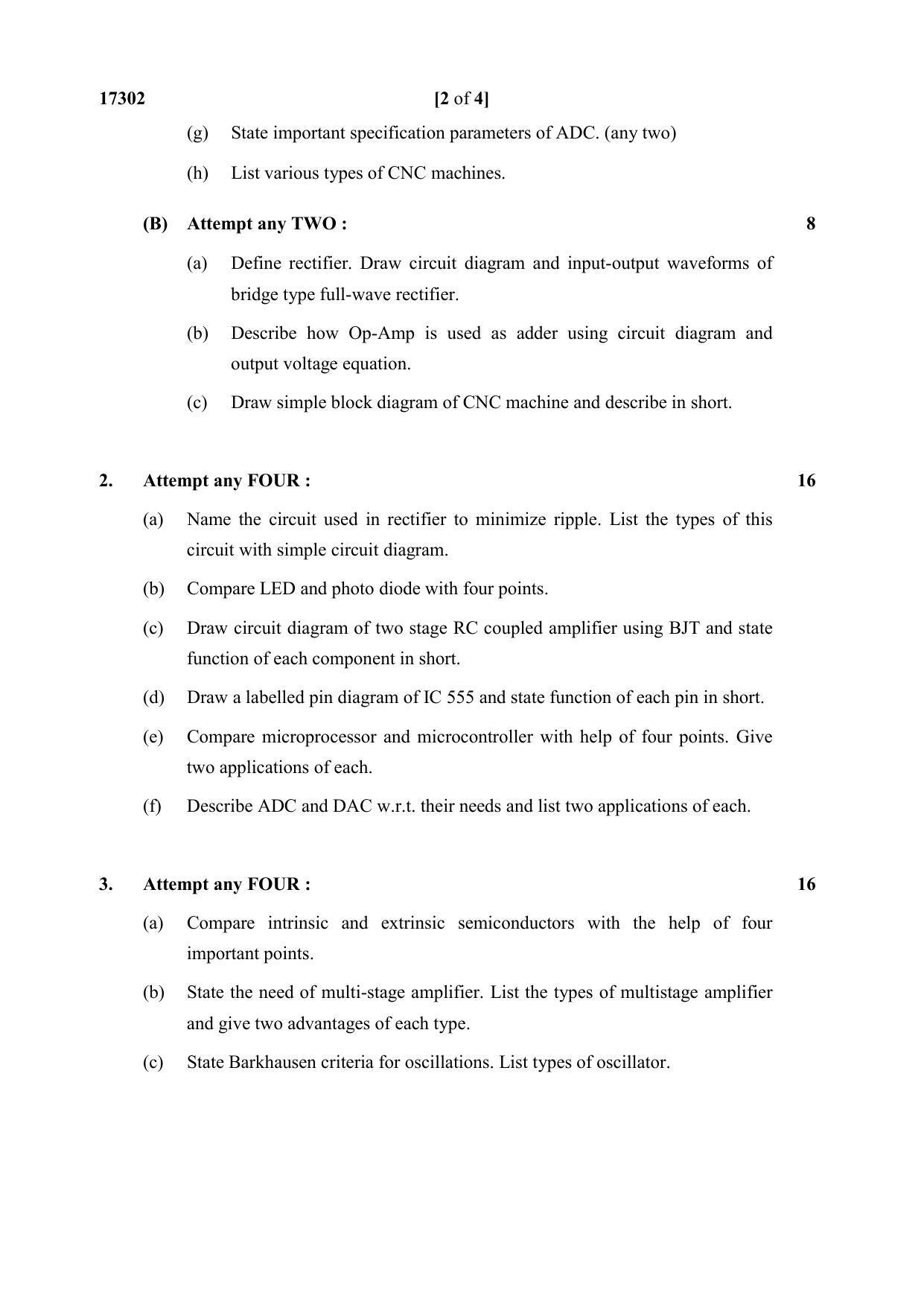 MSBTE Winter Question Paper 2019 - Basic Electronics and Mechatronics ...