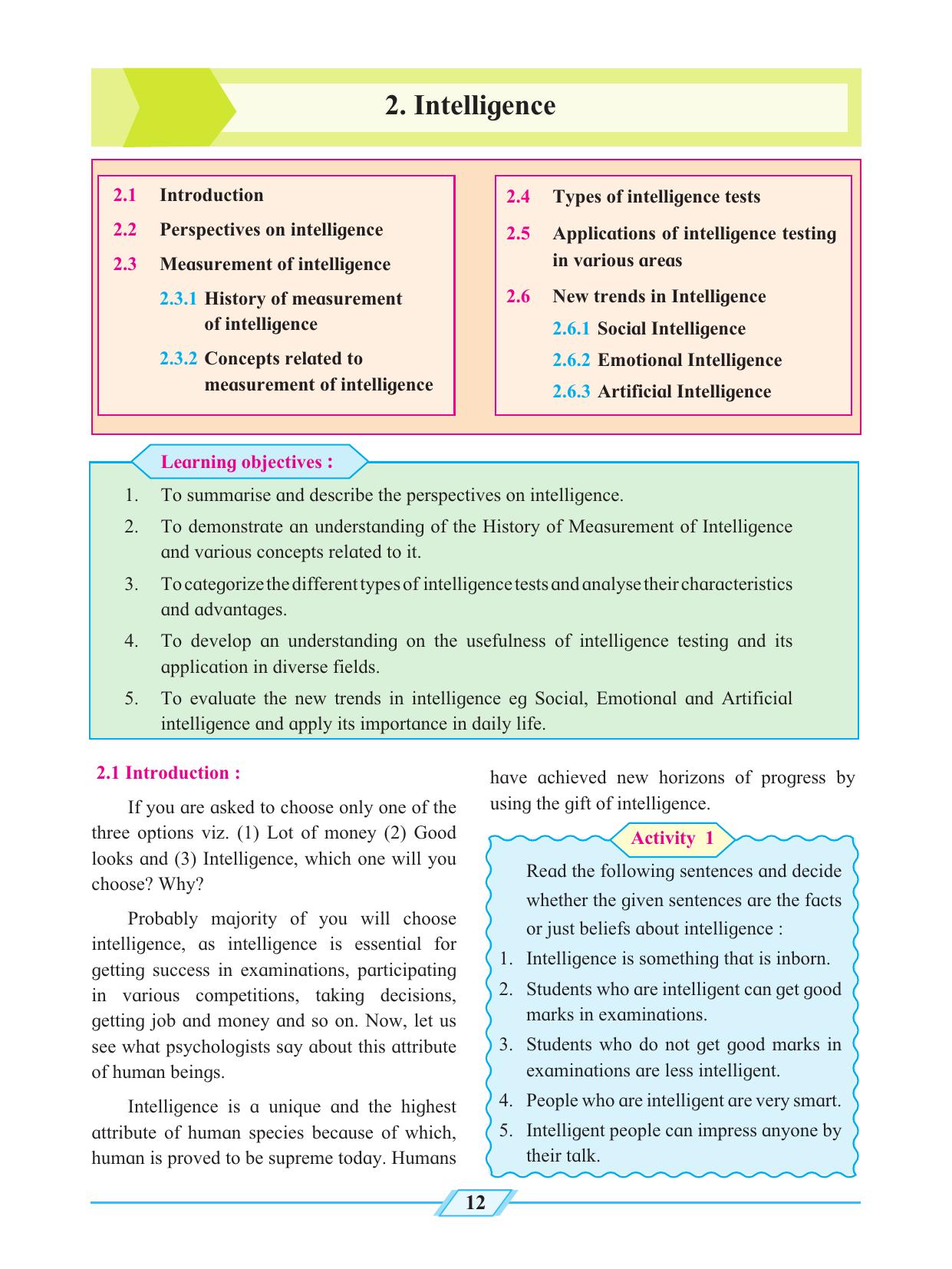 Maharashtra Board Class 12 Psychology Textbook - IndCareer Docs