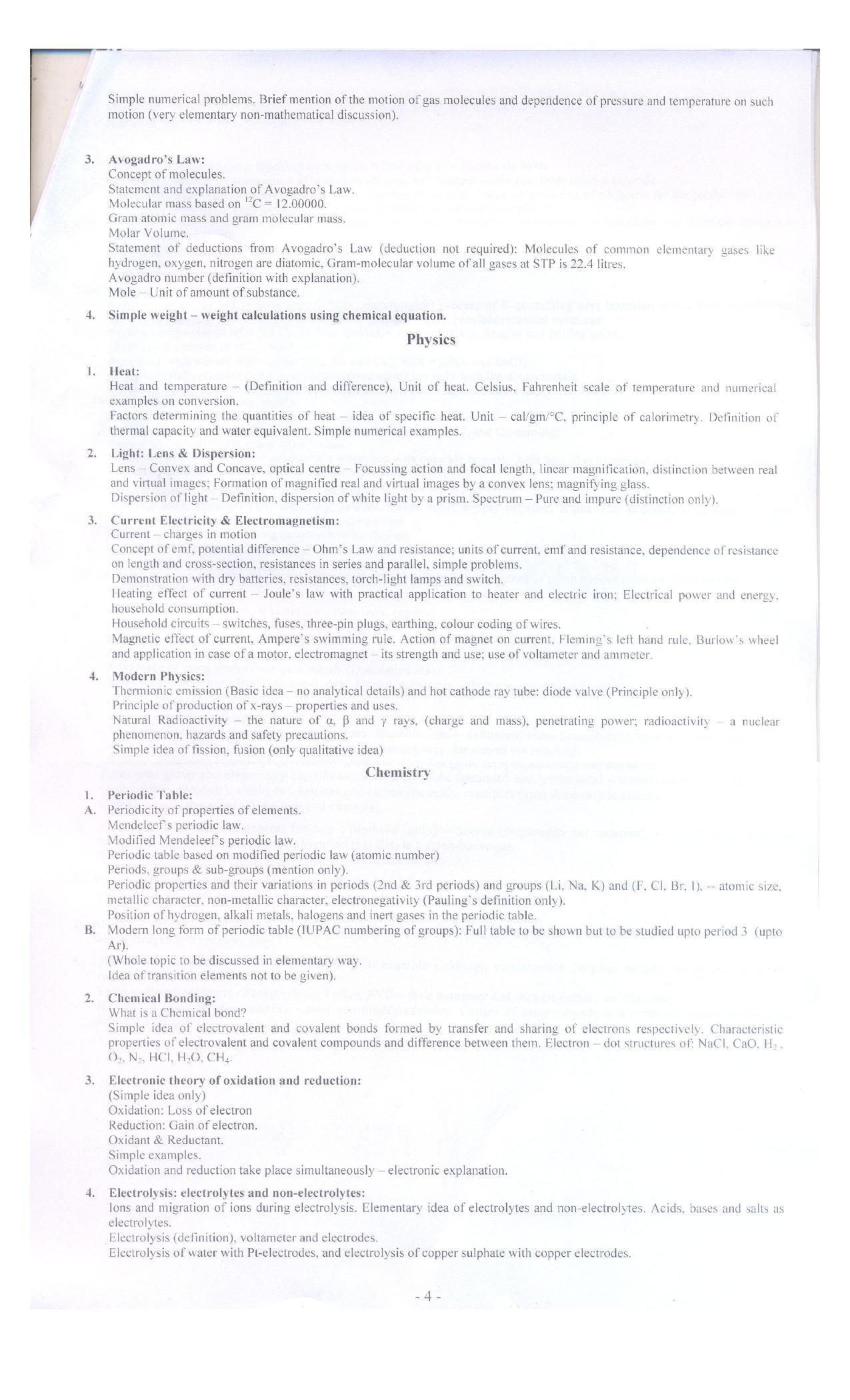 WBBSE Class 10th Syllabus Physical Science IndCareer Docs WBBSE Class 10th Syllabus Physical Science IndCareer Docs