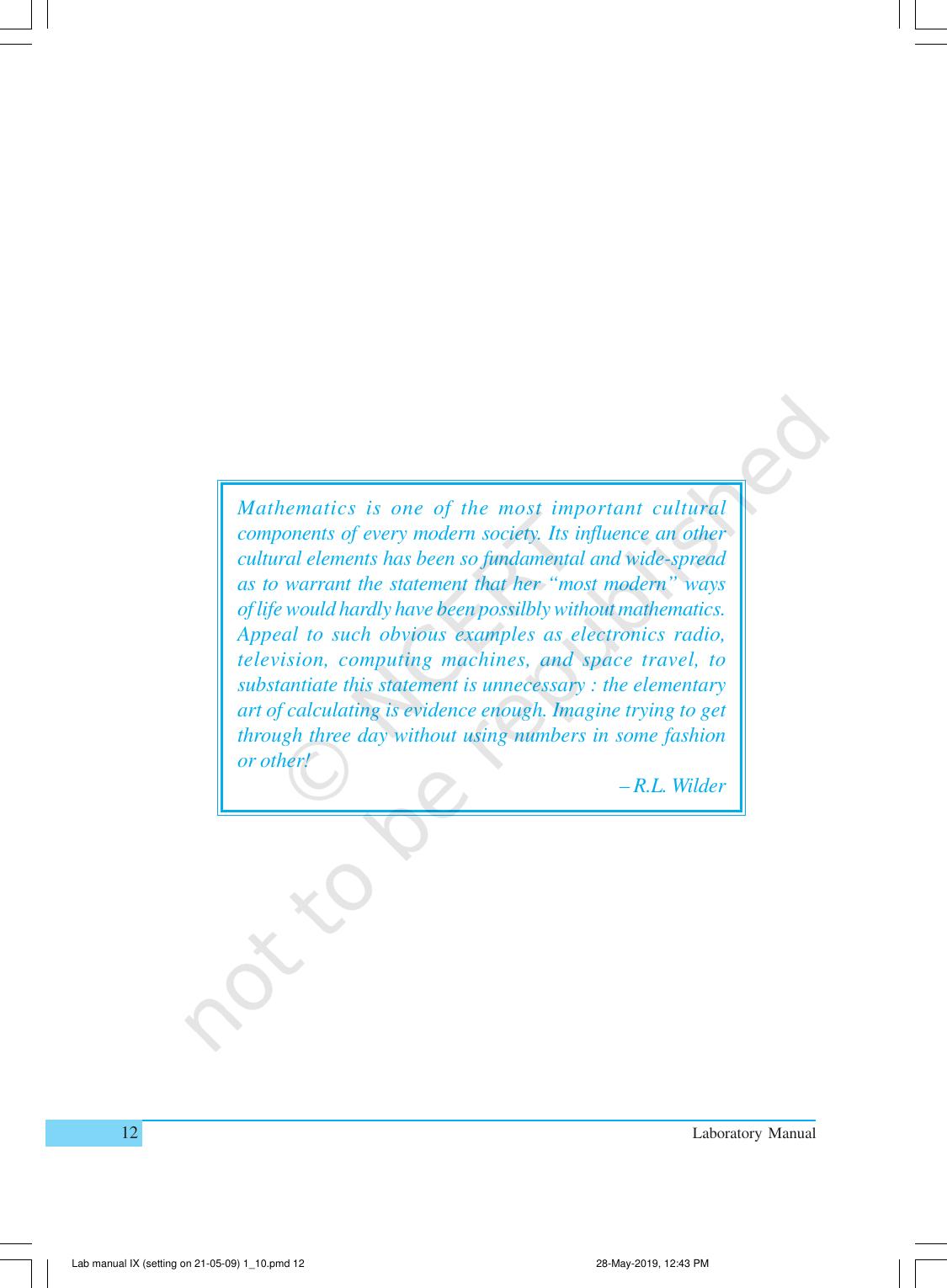 NCERT Laboratory Manuals for Class IX Mathematics - Activities for ...