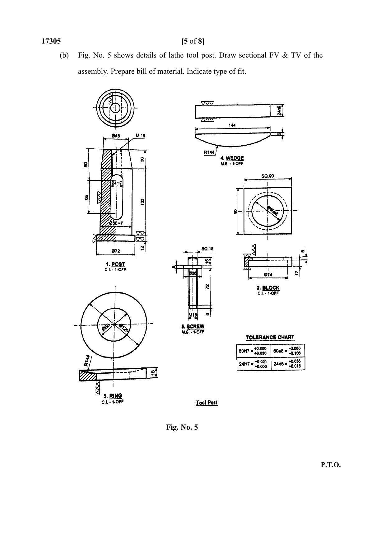 MSBTE Summer Question Paper 2019 - Mechanical Engineering Drawing ...
