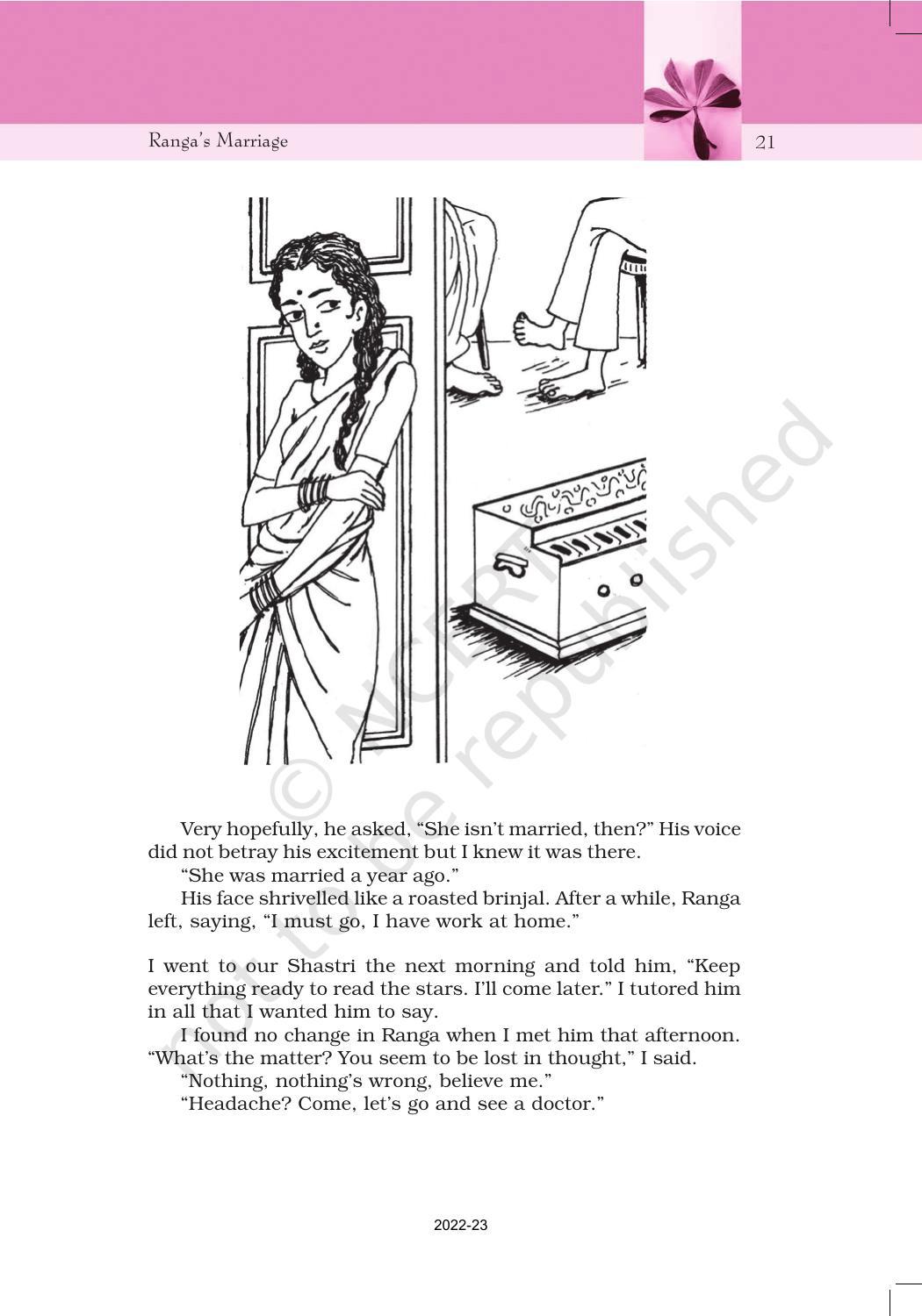 NCERT Book for Class 11 English Chapter 3 Ranga’s Marriage