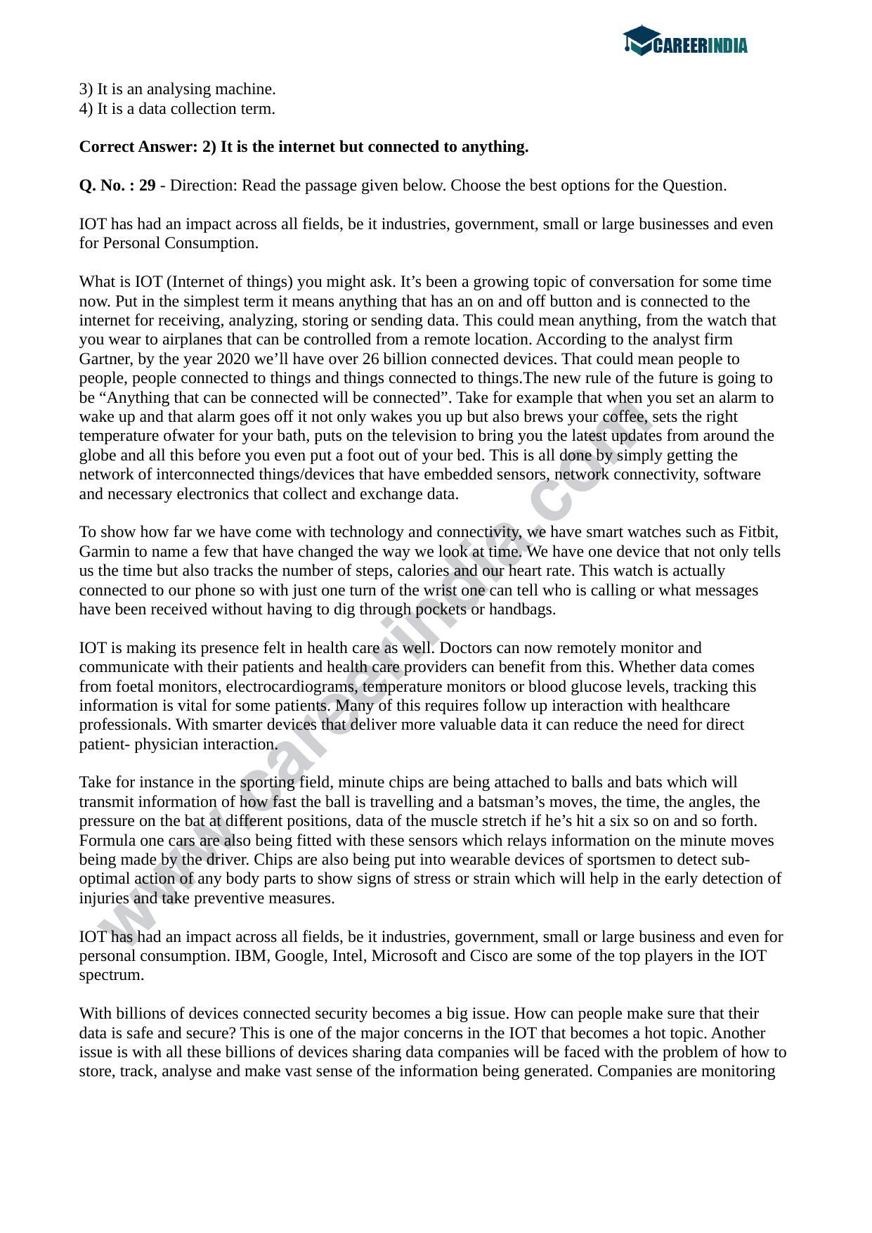 CLAT 2018 UG Question Paper - IndCareer Docs