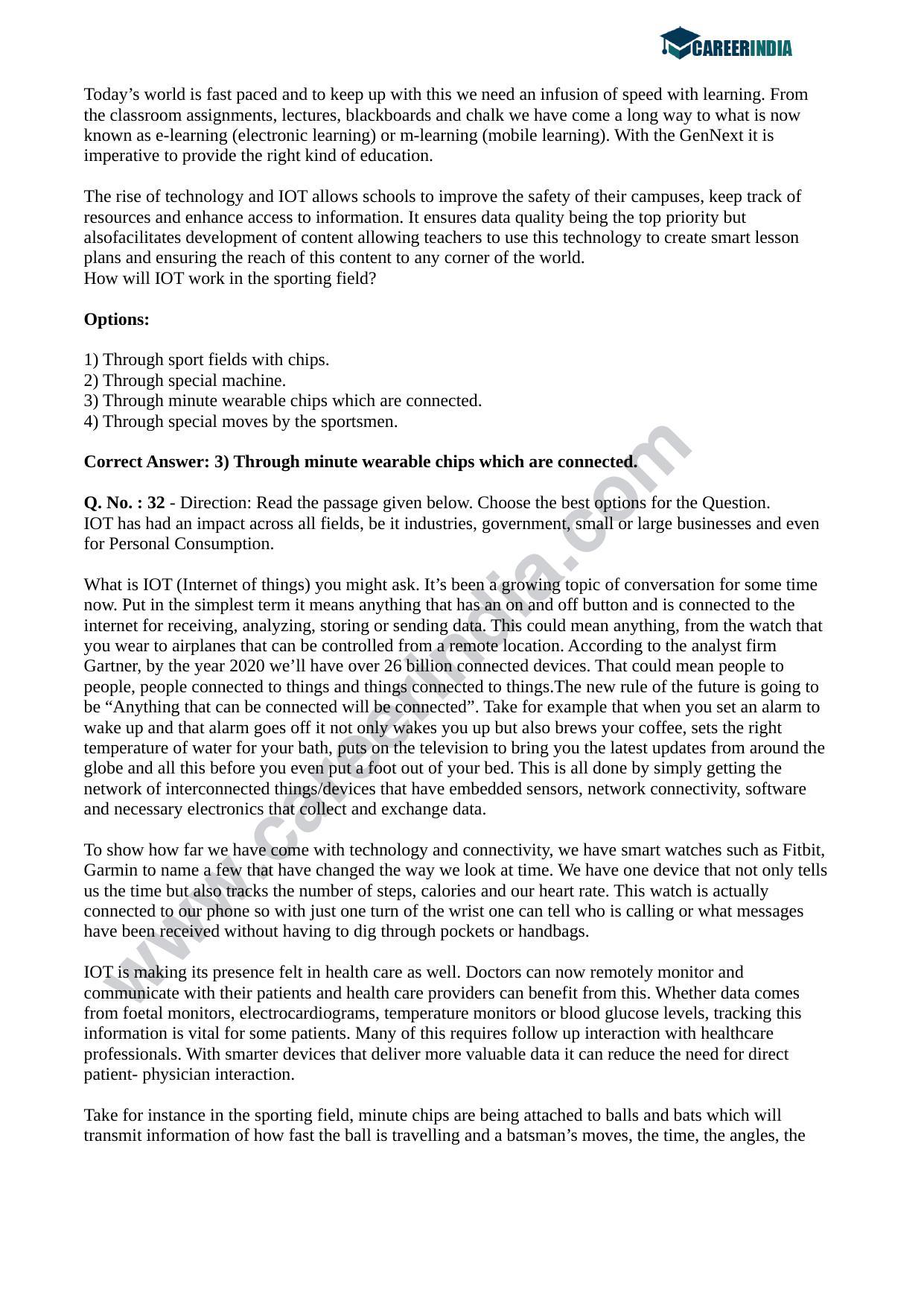 CLAT 2018 UG Question Paper - IndCareer Docs