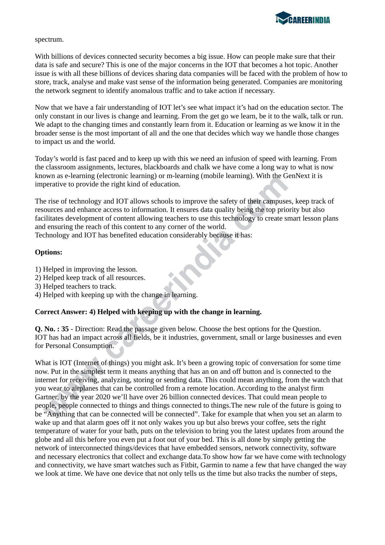 CLAT 2018 UG Question Paper - IndCareer Docs