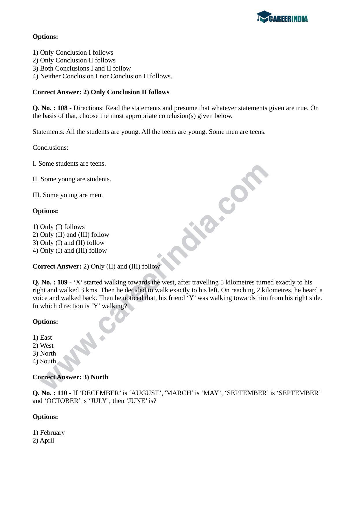 CLAT 2018 UG Question Paper - IndCareer Docs