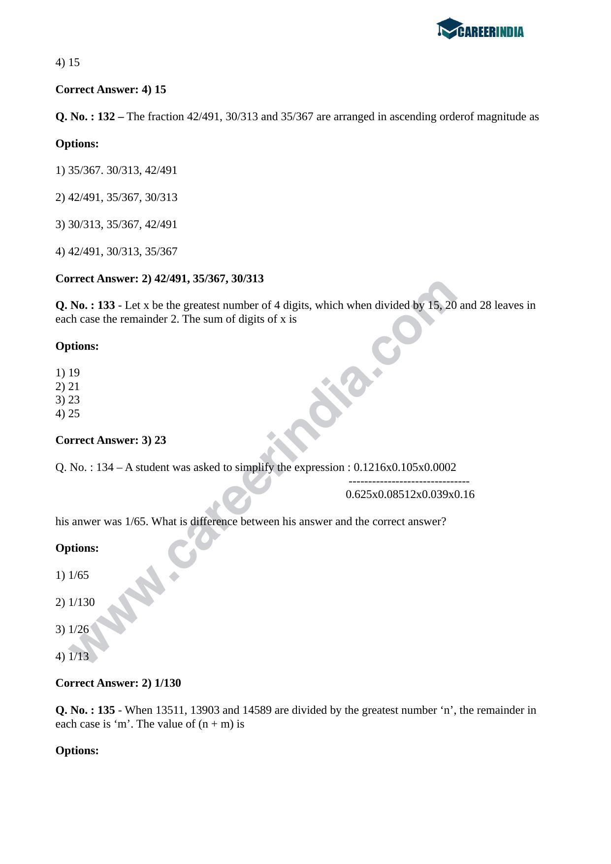 CLAT 2018 UG Question Paper - IndCareer Docs