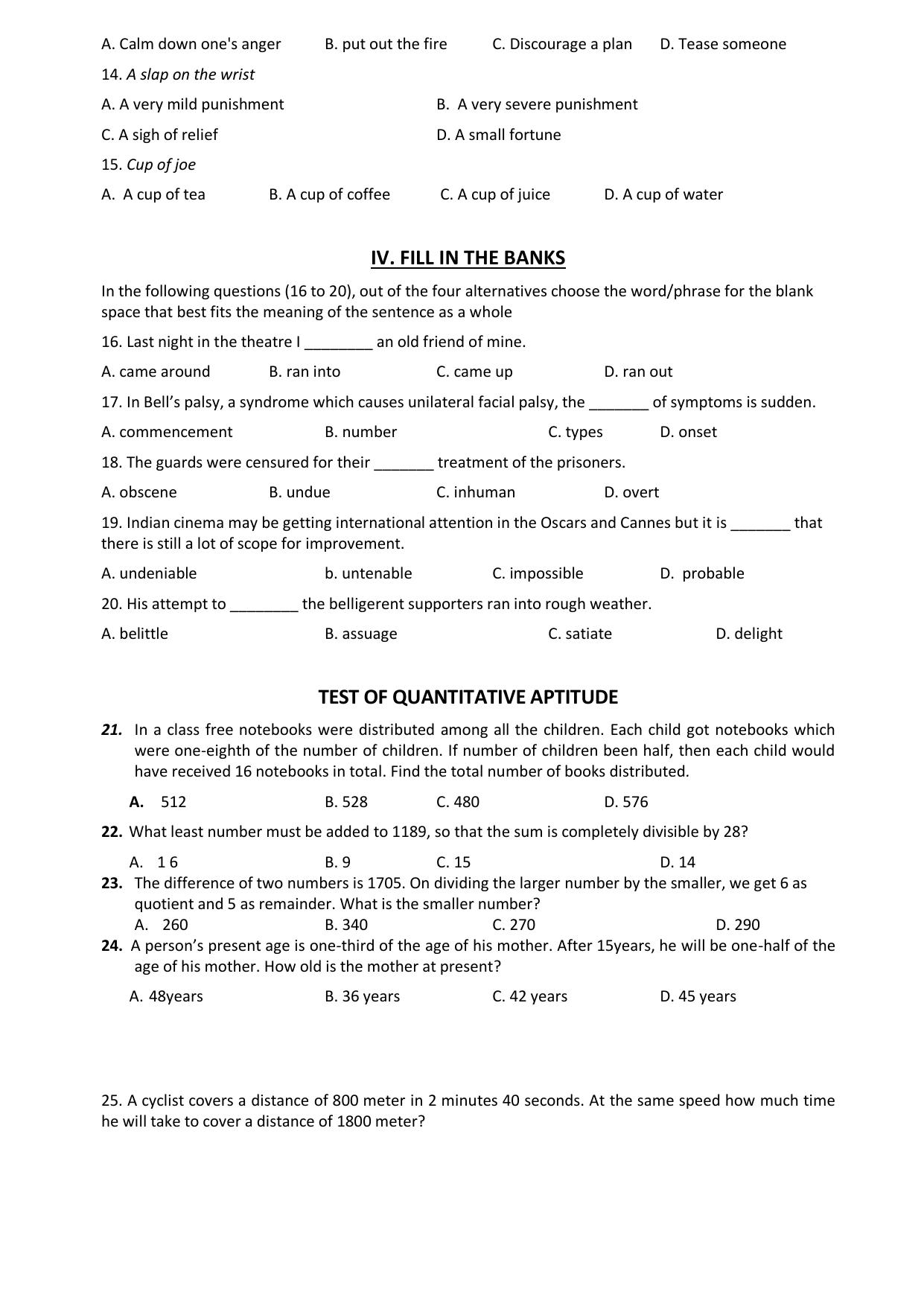 Odisha CPET 2021 IRPM Question Paper - IndCareer Docs