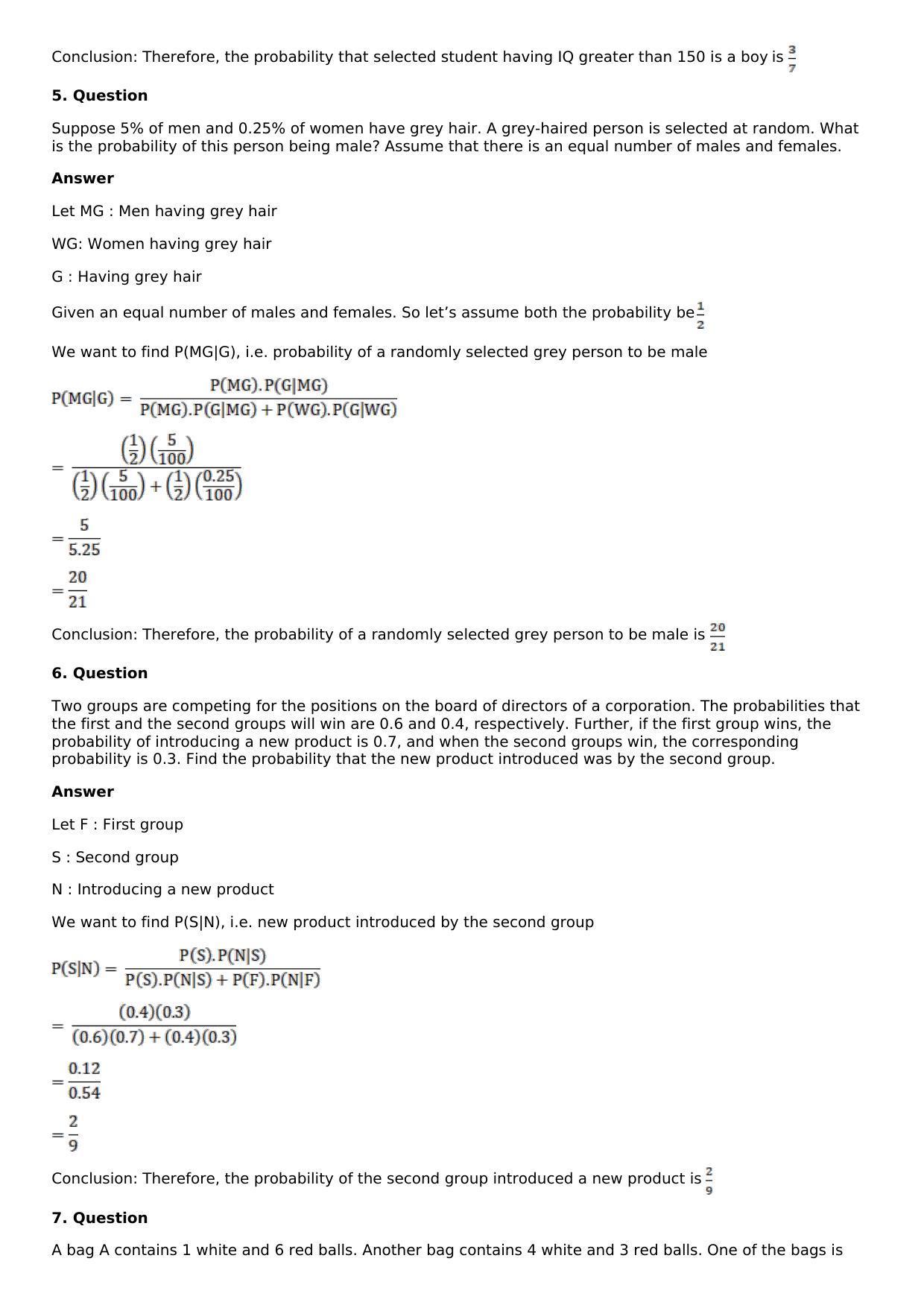 RS Aggarwal Solutions for 12th Class Maths Chapter 30-Bayes’s Theorem ...