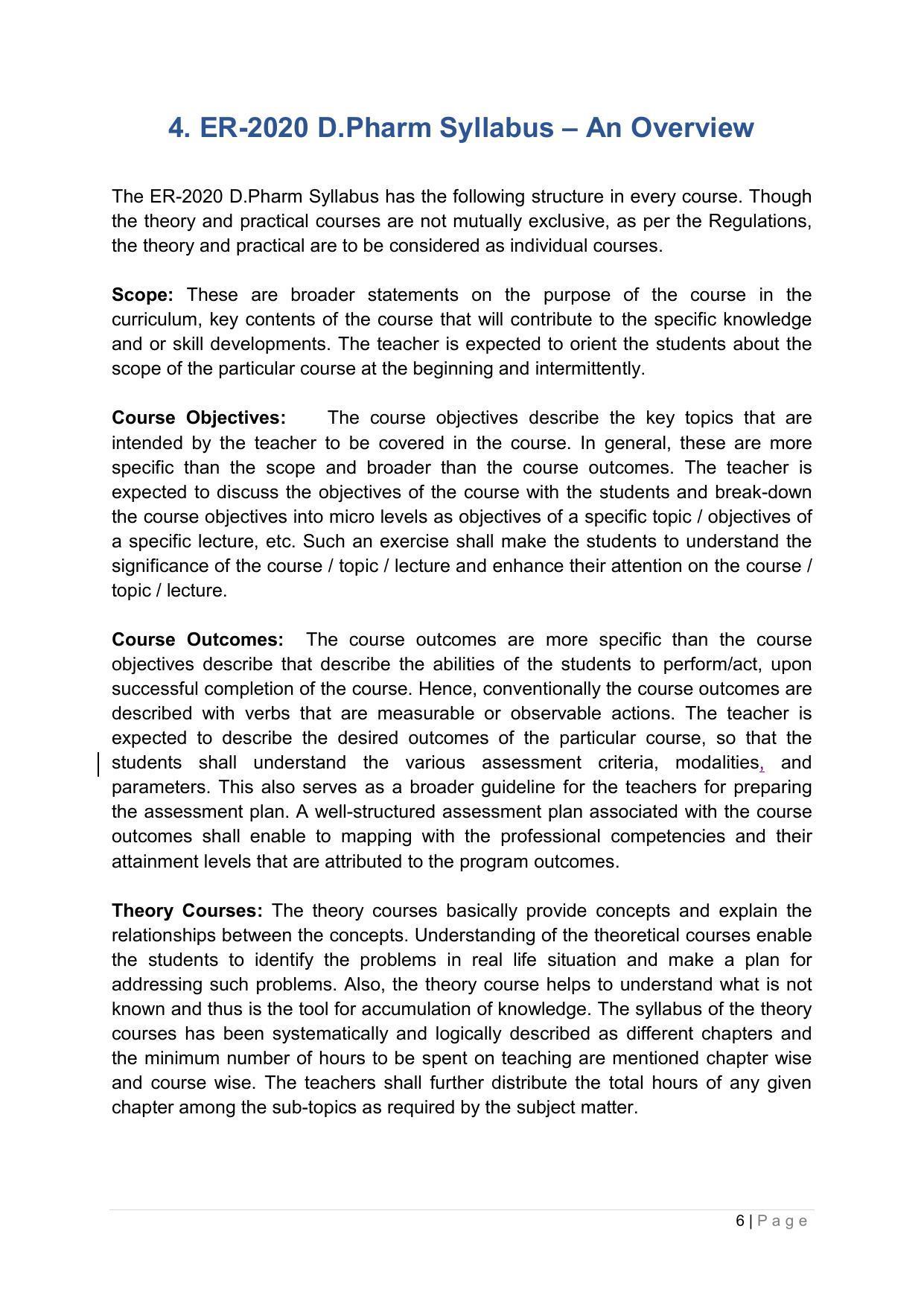 SYLLABUS FOR ANNUAL SYSTEM EFFECTIVE FROM (2021-2022) - PHARMACY - IndCareer Docs