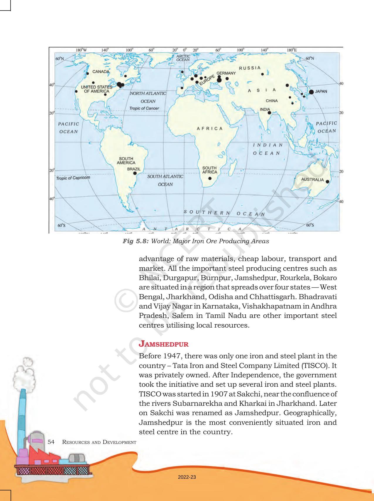 NCERT Book for Class 8 Geography Chapter 5 Industries