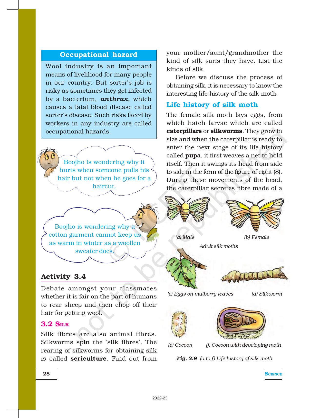 NCERT Book for Class 7 Science: Chapter 3-Fibre to Fabric - IndCareer ...
