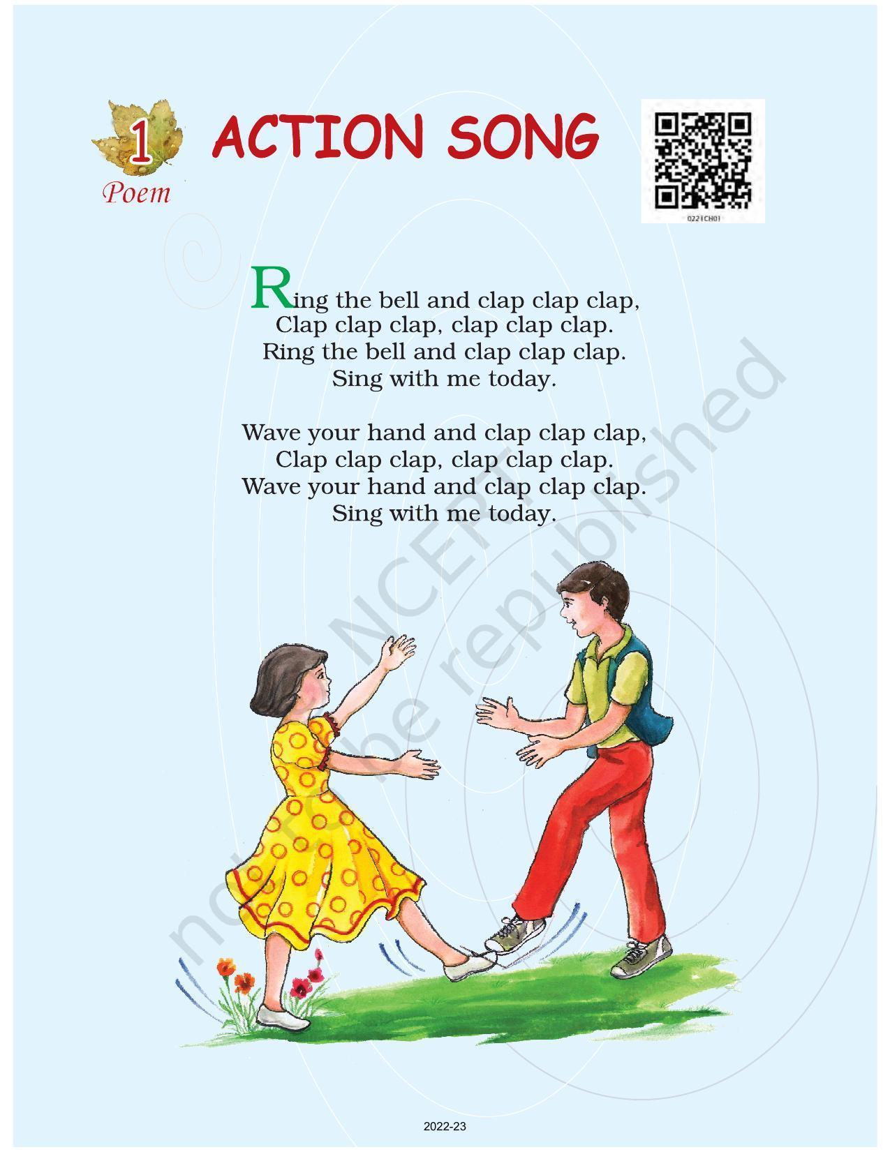 Ncert Book For Class 2 English Raindrops Chapter 1 Action Song