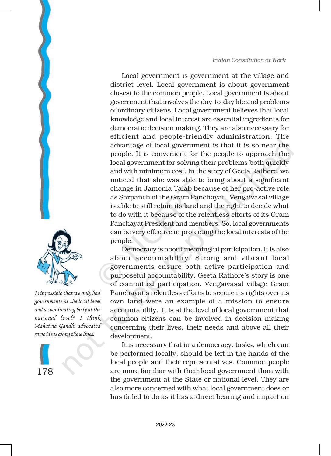 NCERT Book for Class 11 Political Science Chapter 8 Local