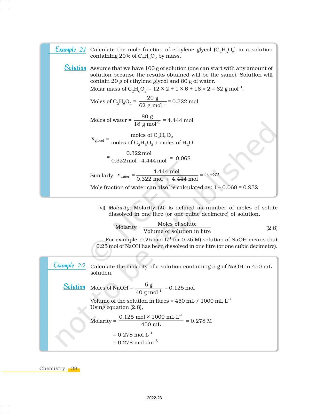 NCERT Book for Class 12 Chemistry Chapter 2 Solutions - IndCareer Docs