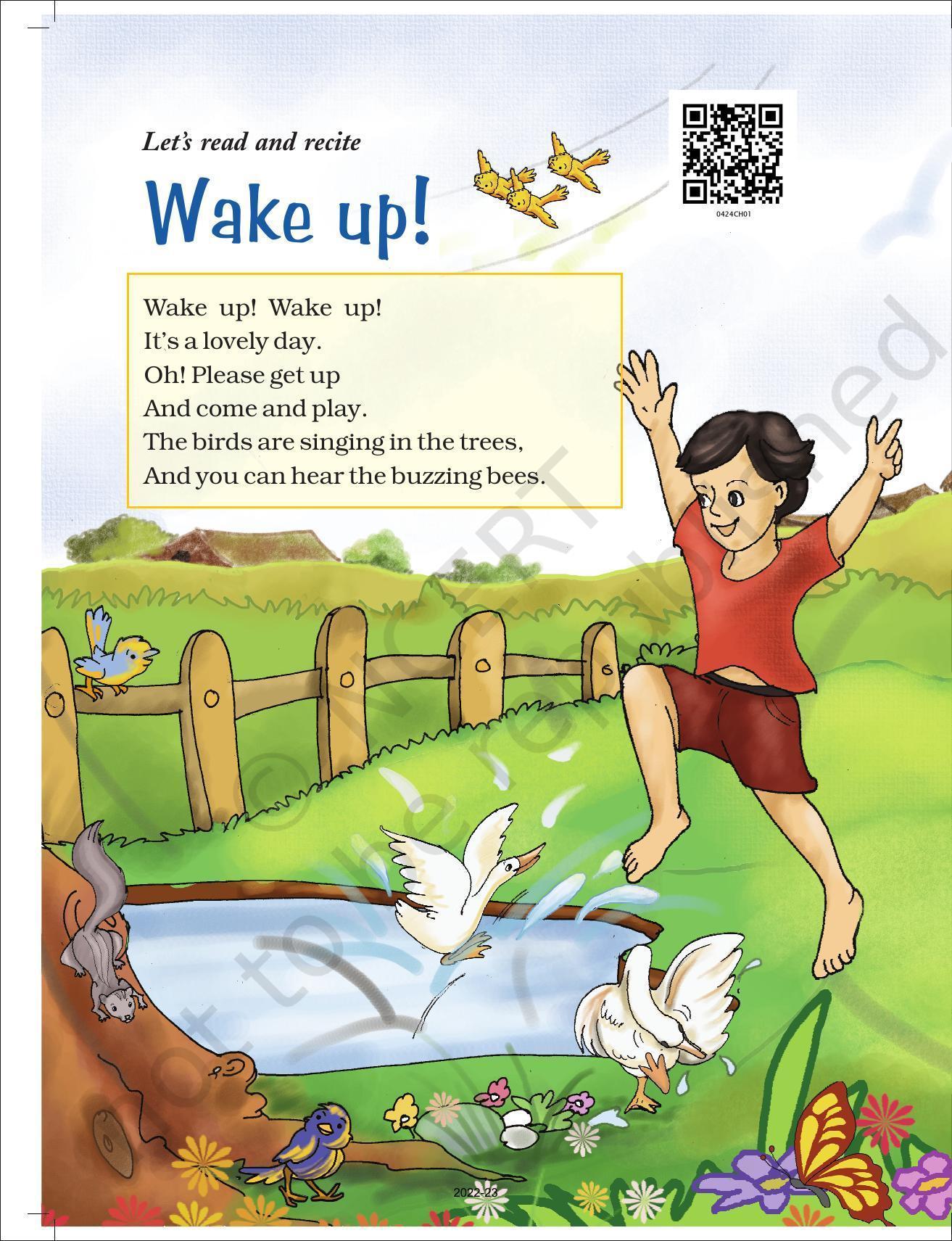 NCERT Book for Class 4 English (Poem): Chapter 1-WAKE UP! - IndCareer ...