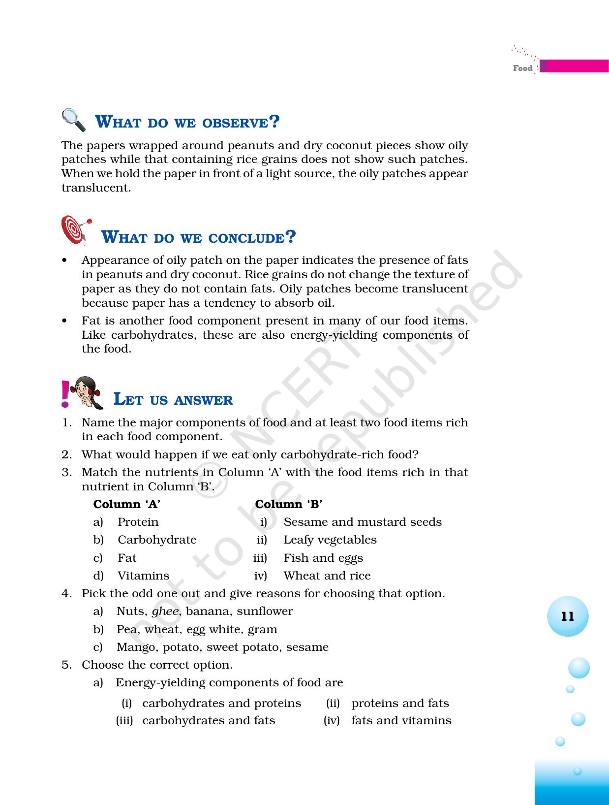 NCERT Laboratory Manuals for Class VI to VIII Science - Theme 1- Food ...