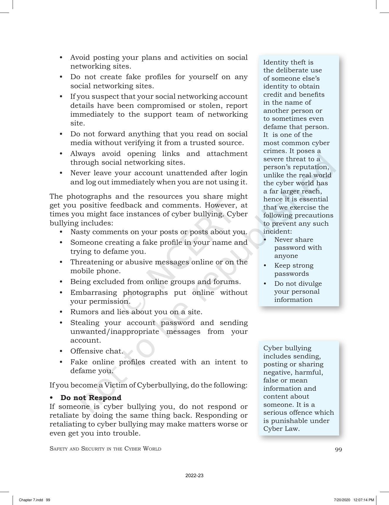 NCERT Book for Class 9 ICT Chapter 7 Safety and Security