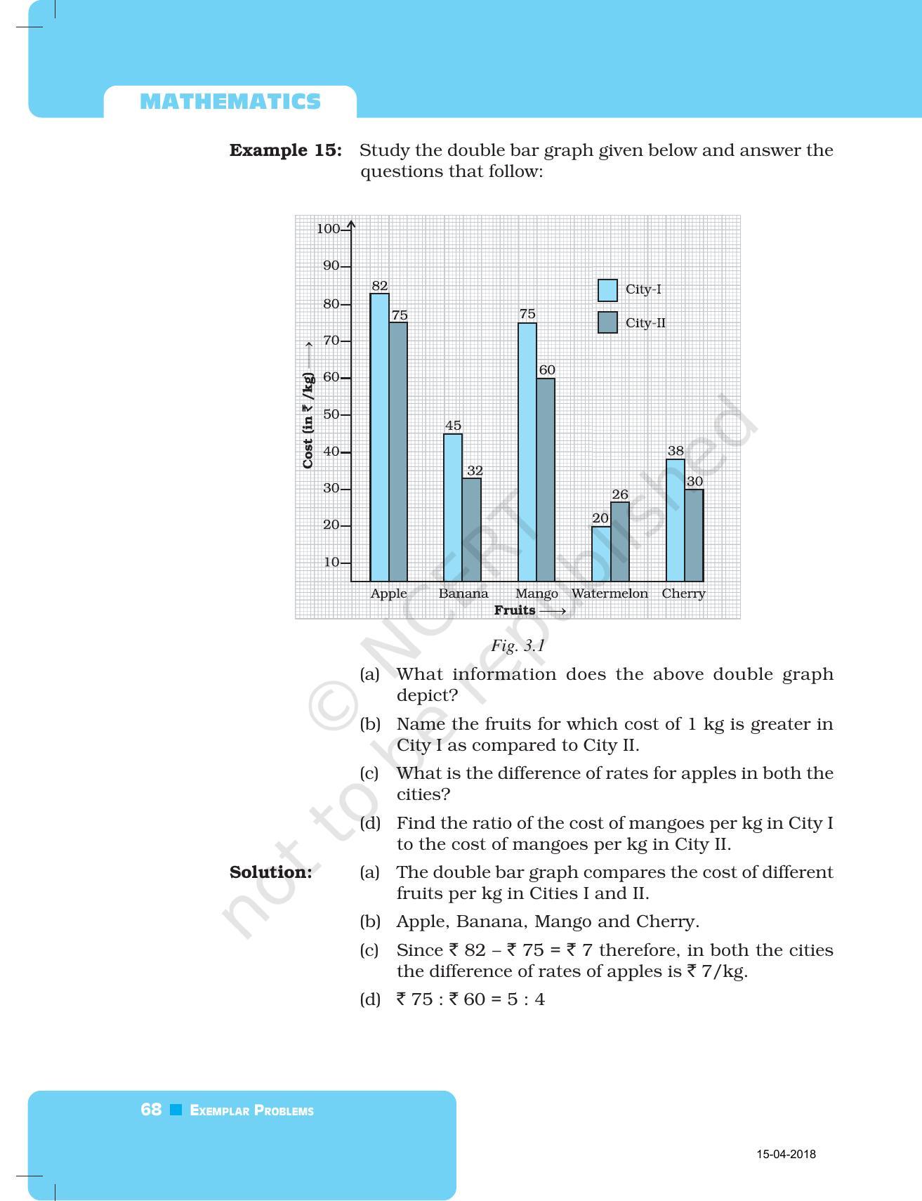 NCERT Exemplar Book for Class 7 Maths Chapter 3- Data Handling