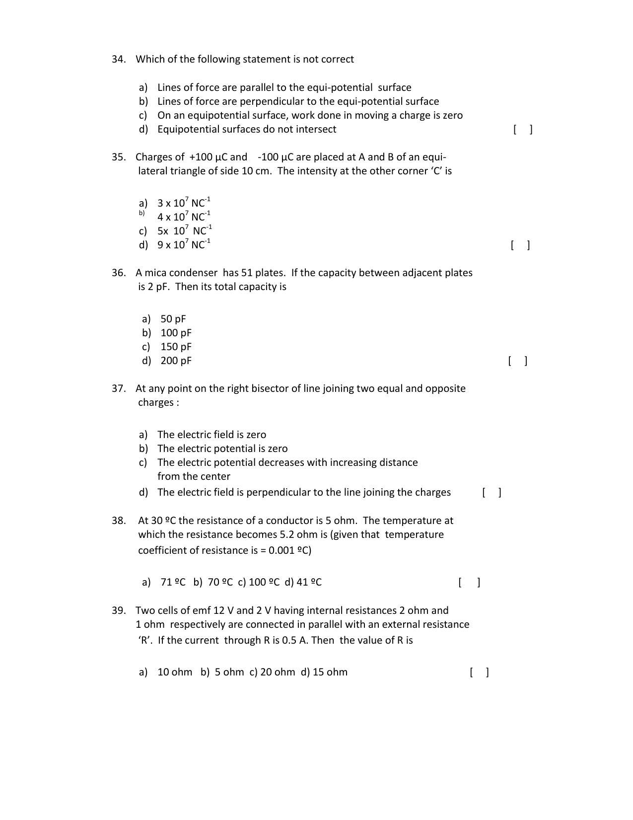 OJEE 2015 PC Question Paper - IndCareer Docs