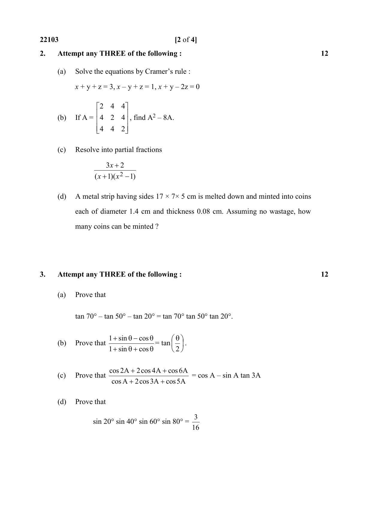 MSBTE Question Paper - 2019 - Basic Mathematics - IndCareer Docs