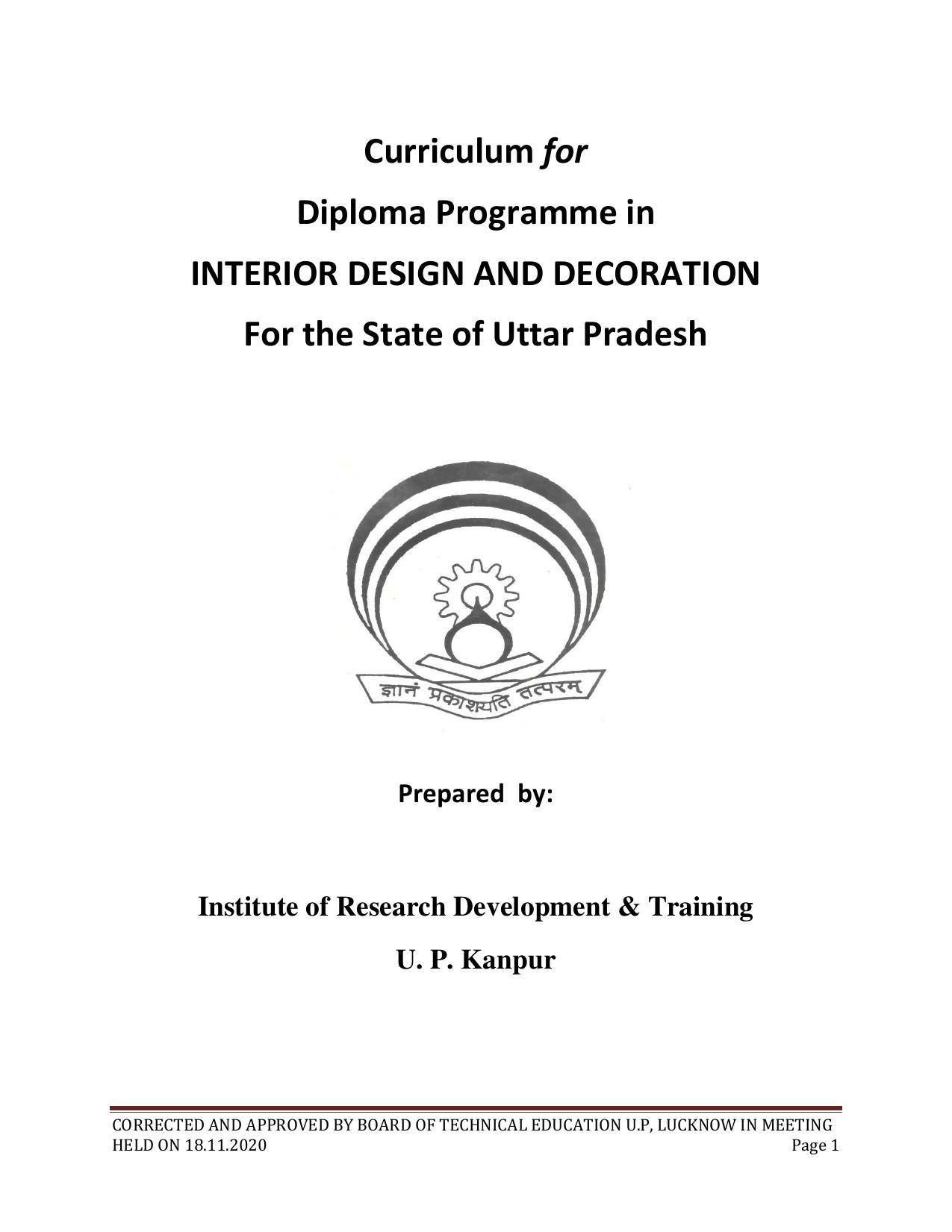 SYLLABUS FOR FIRST SEMESTER SESSION (2020-2021) - SIX SEMESTER DIPLOMA ...
