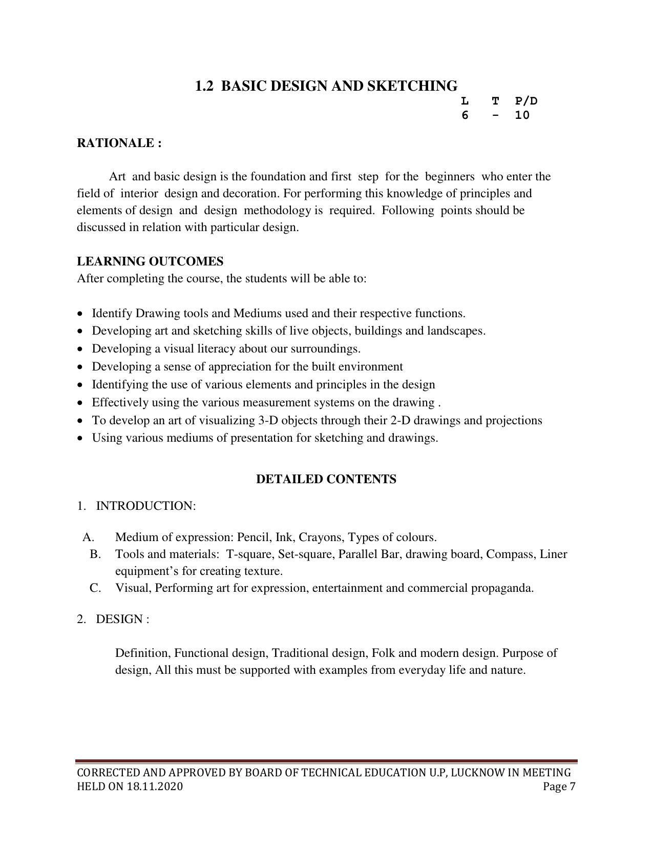 SYLLABUS FOR FIRST SEMESTER SESSION (2020-2021) - SIX SEMESTER DIPLOMA ...
