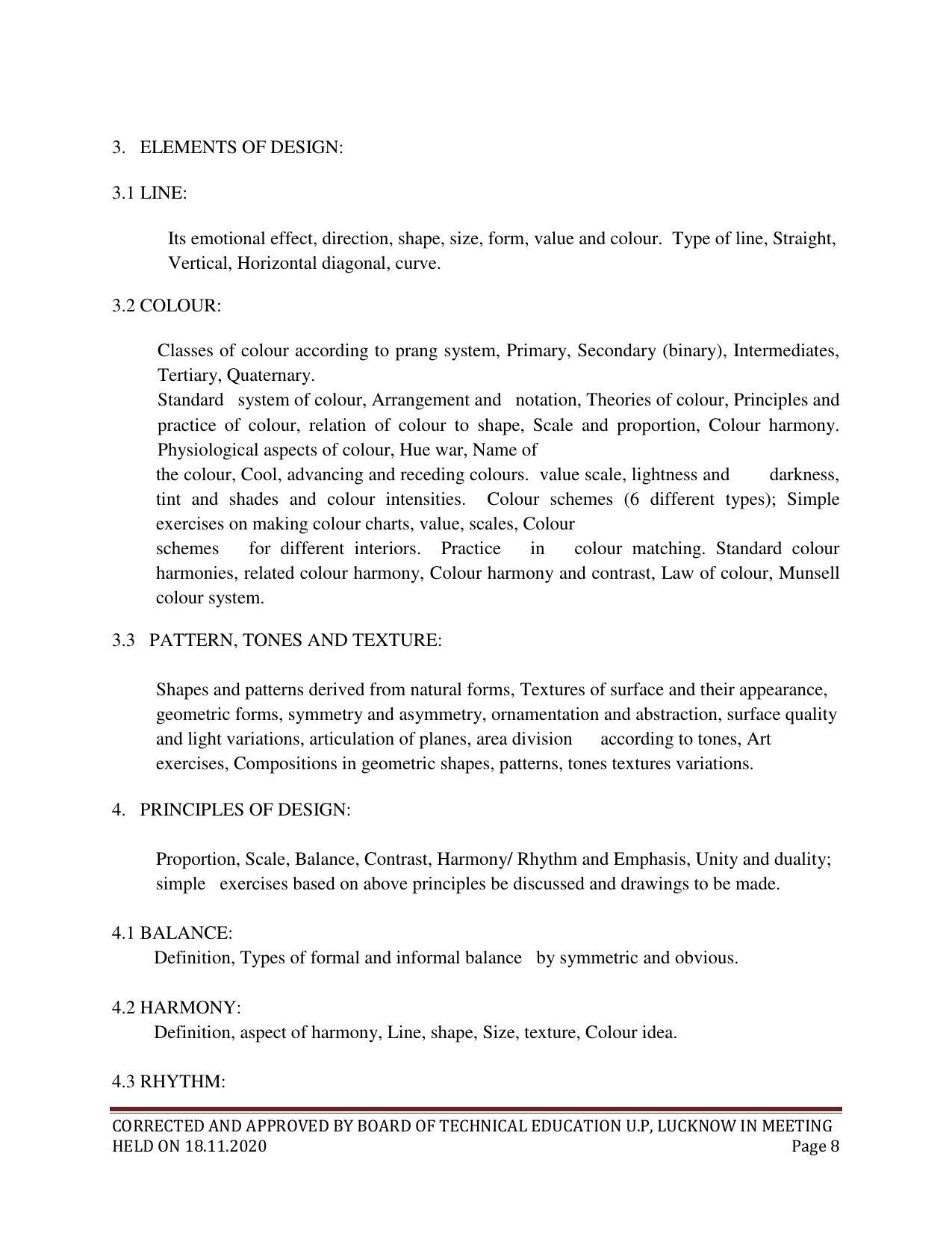 SYLLABUS FOR FIRST SEMESTER SESSION (2020-2021) - SIX SEMESTER DIPLOMA ...