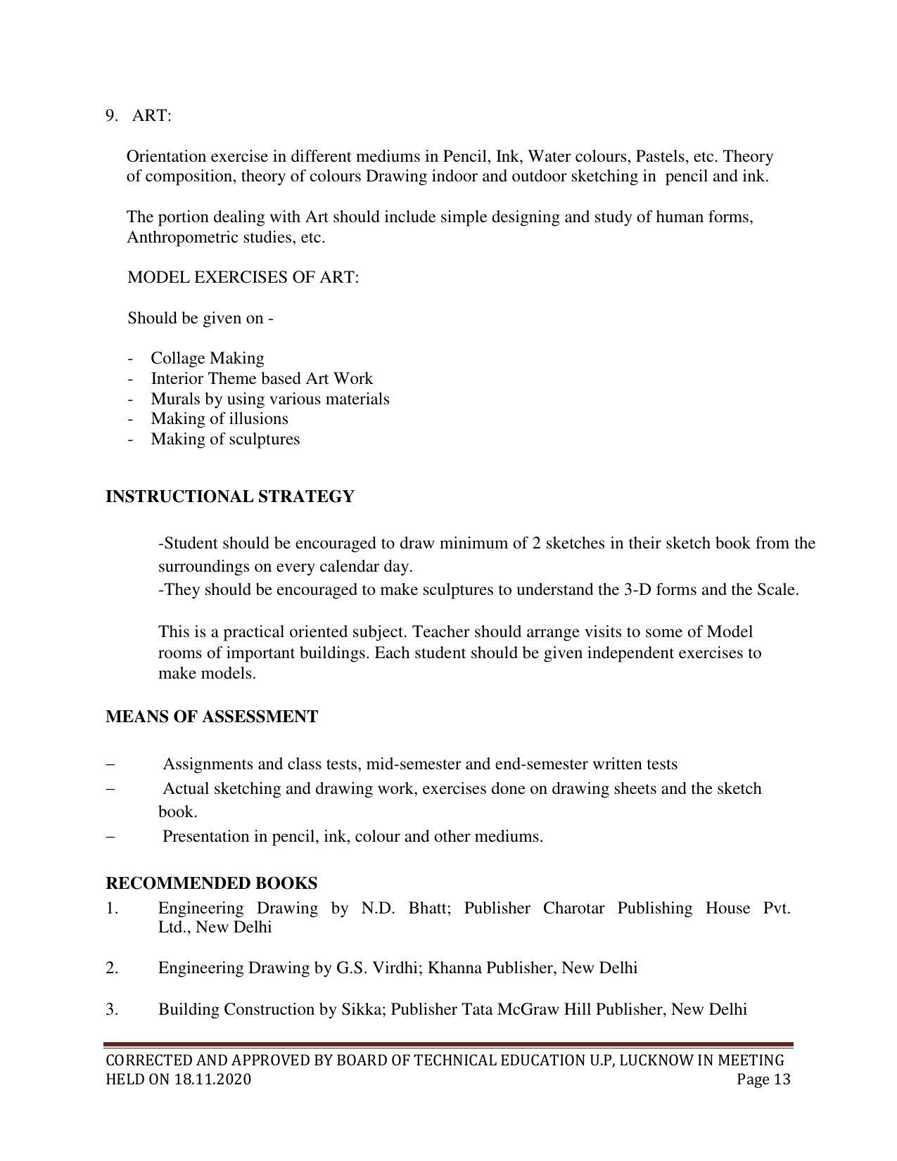 SYLLABUS FOR FIRST SEMESTER SESSION (2020-2021) - SIX SEMESTER DIPLOMA ...