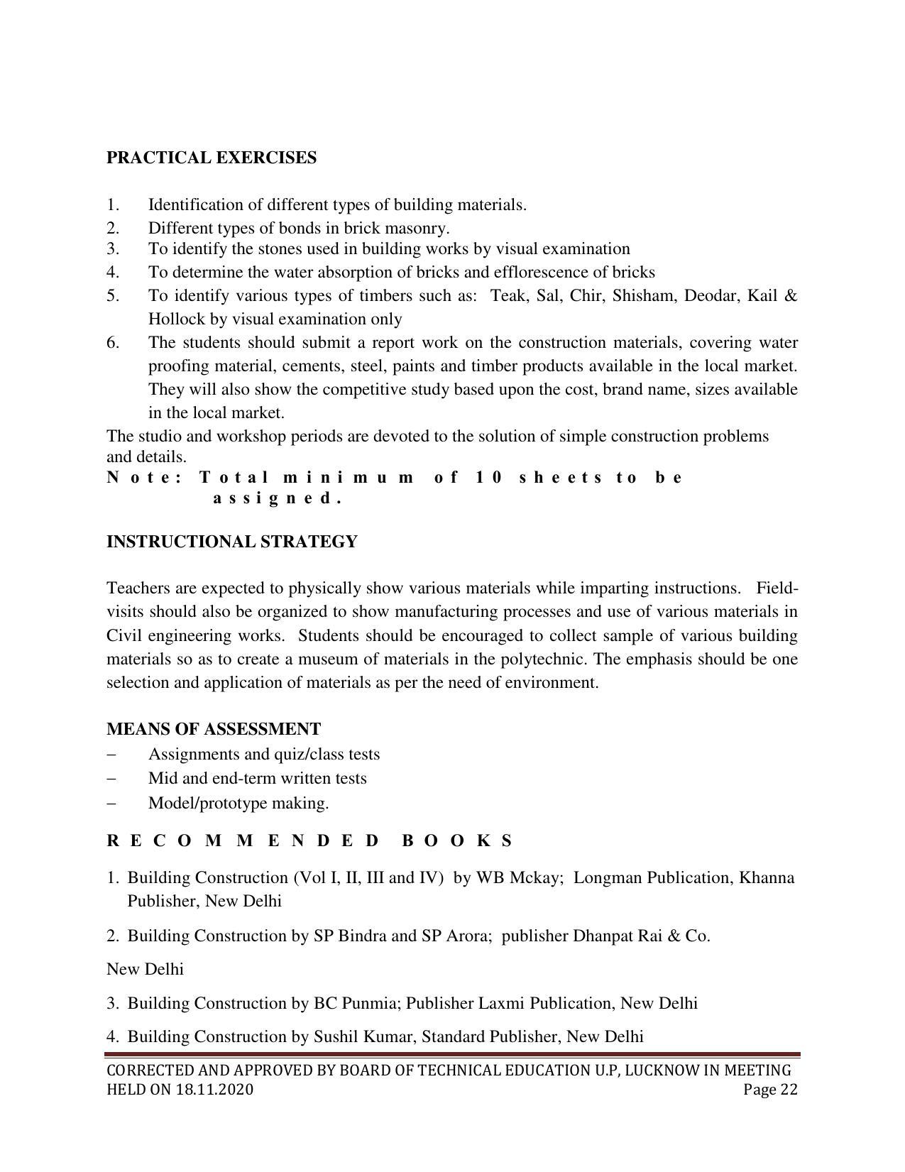 SYLLABUS FOR FIRST SEMESTER SESSION (2020-2021) - SIX SEMESTER DIPLOMA ...