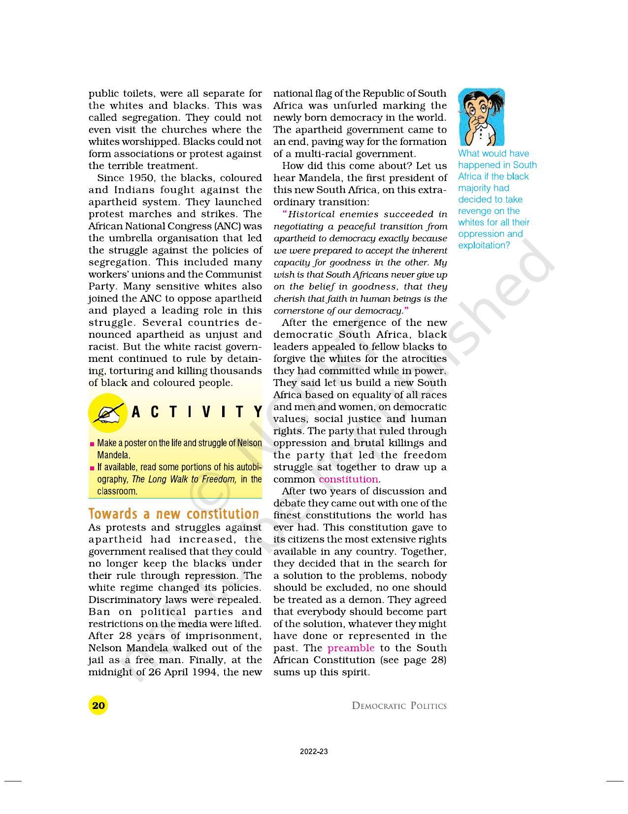 NCERT Book for Class 9 Civics Chapter 3 Constitutional Design