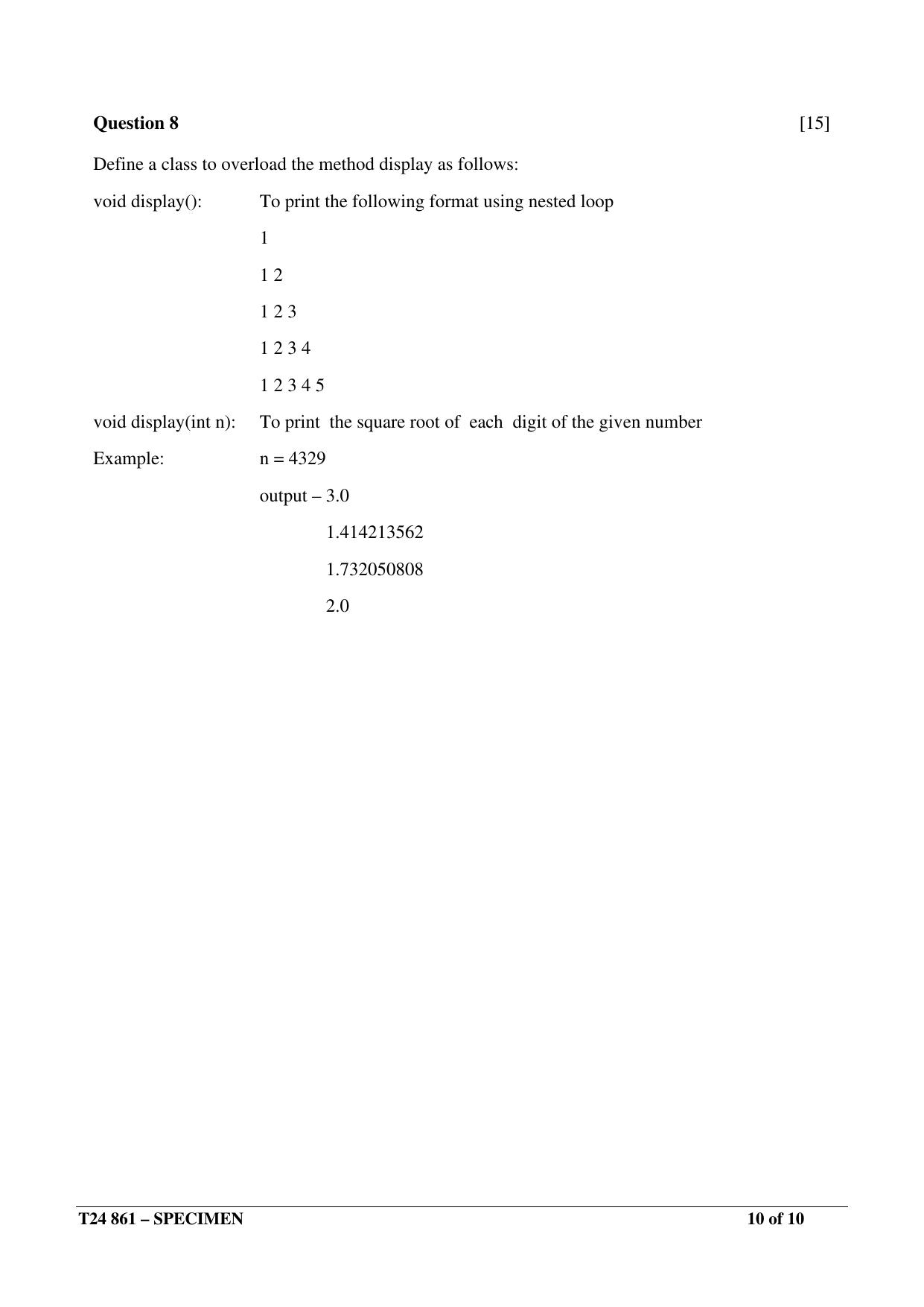 Icse Class 10 2024 Computer Applications Sample Paper Indcareer Docs
