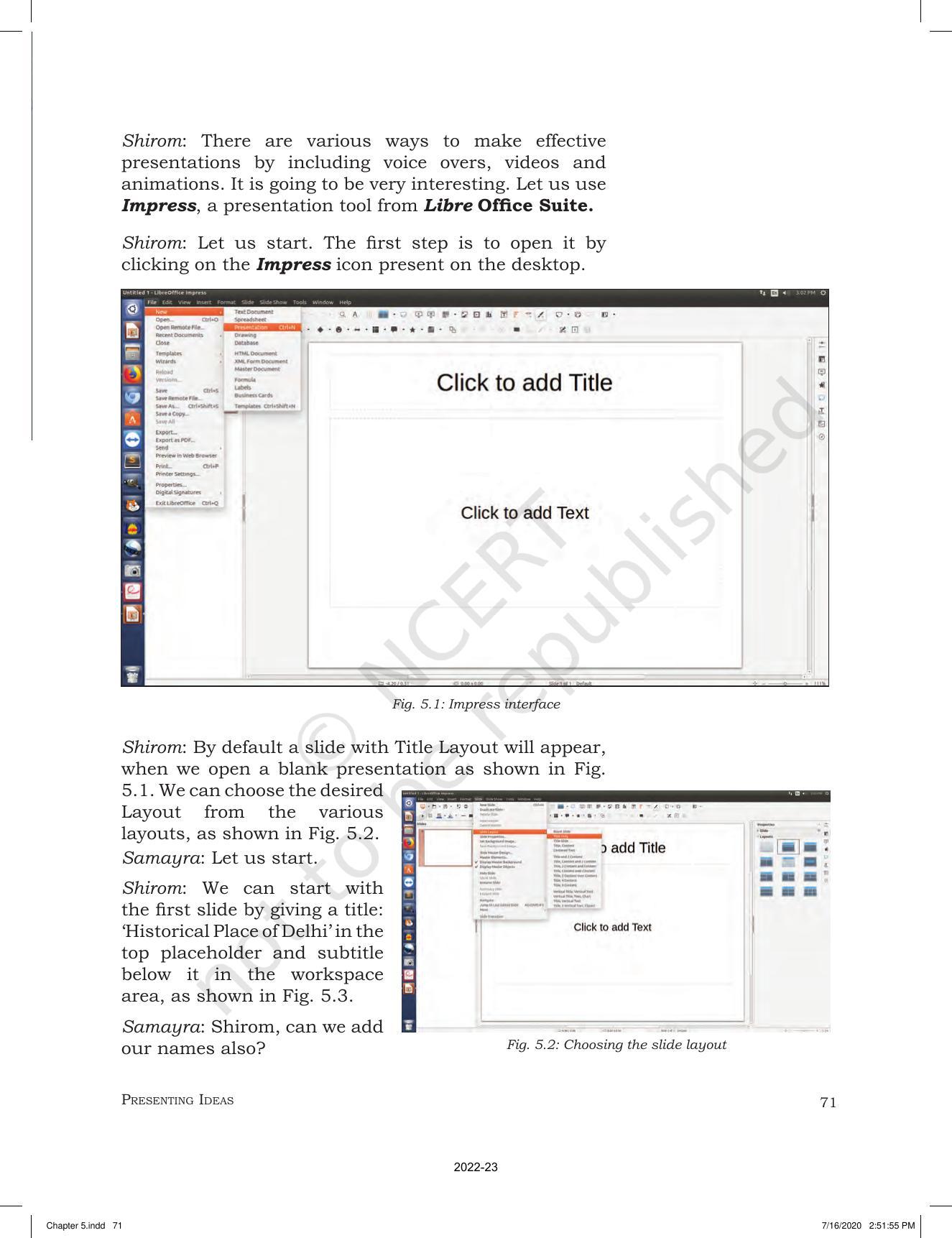 NCERT Book for Class 9 ICT Chapter 5 Presenting Ideas