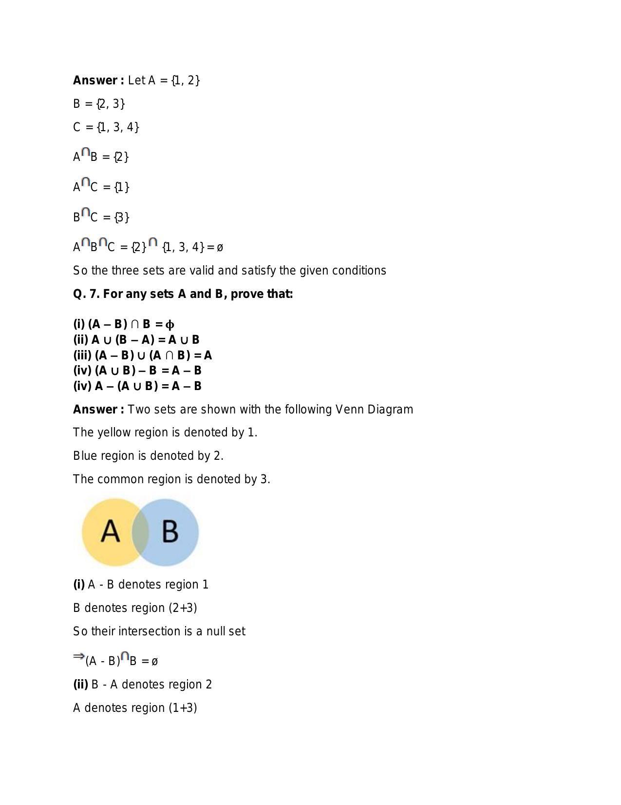 RS Aggarwal Solutions for 11th Class Maths Chapter 1-Sets - IndCareer ...
