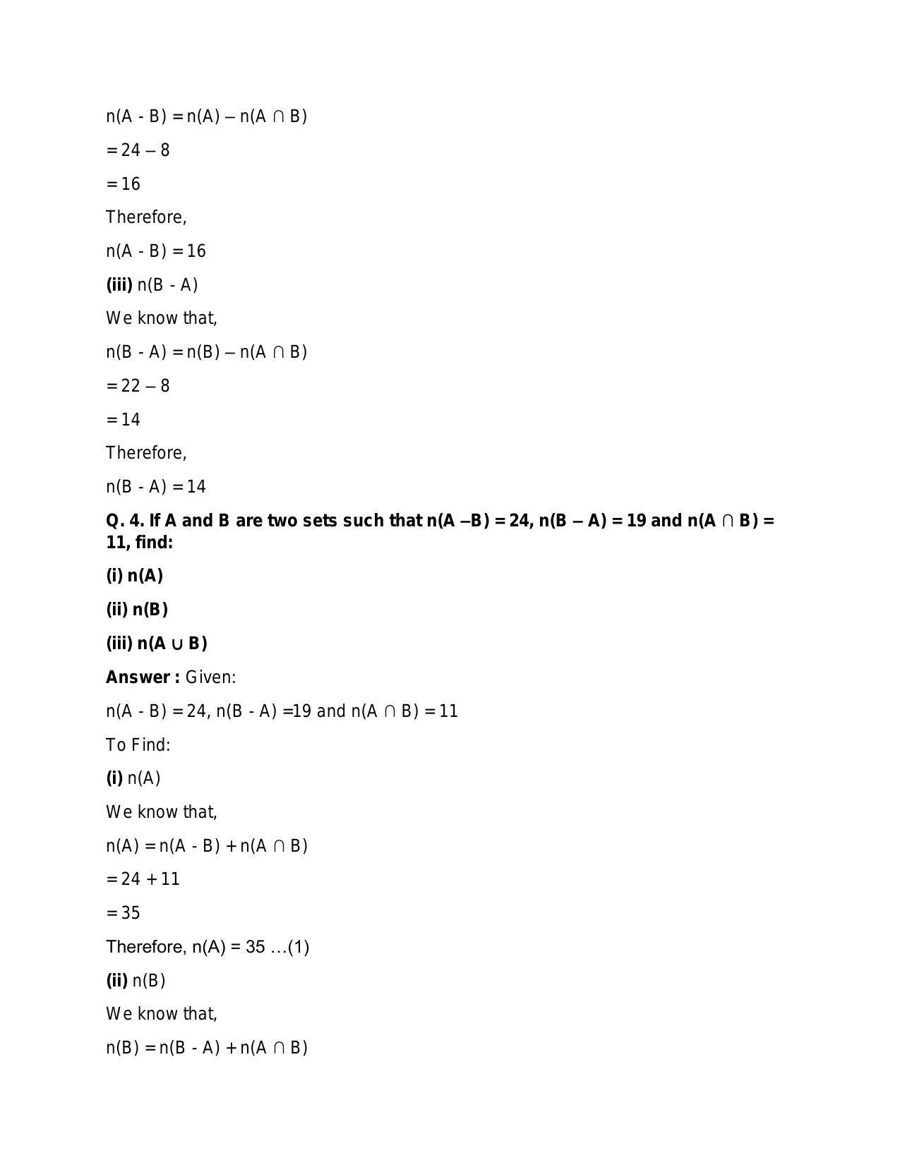 RS Aggarwal Solutions for 11th Class Maths Chapter 1-Sets - IndCareer Schools