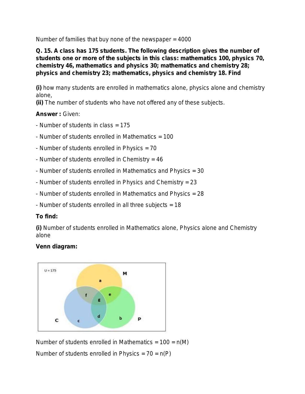 RS Aggarwal Solutions for 11th Class Maths Chapter 1-Sets - IndCareer ...