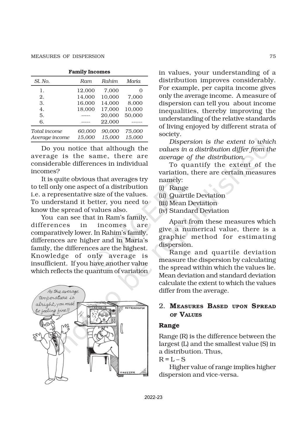 NCERT Book for Class 11 Economics (Statistic Economics) Chapter 6 Measures of Dispersion ...