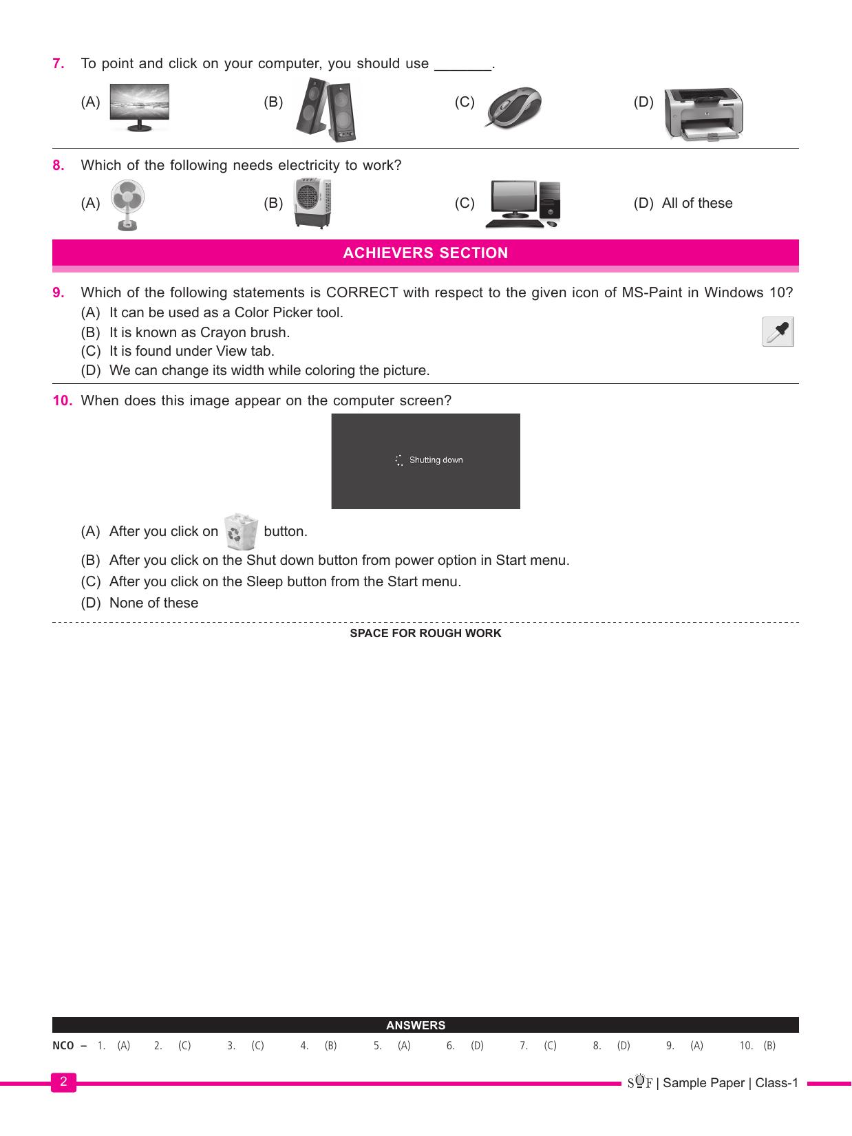 SOF NCO 2024 Class 1 Sample Paper - IndCareer Docs