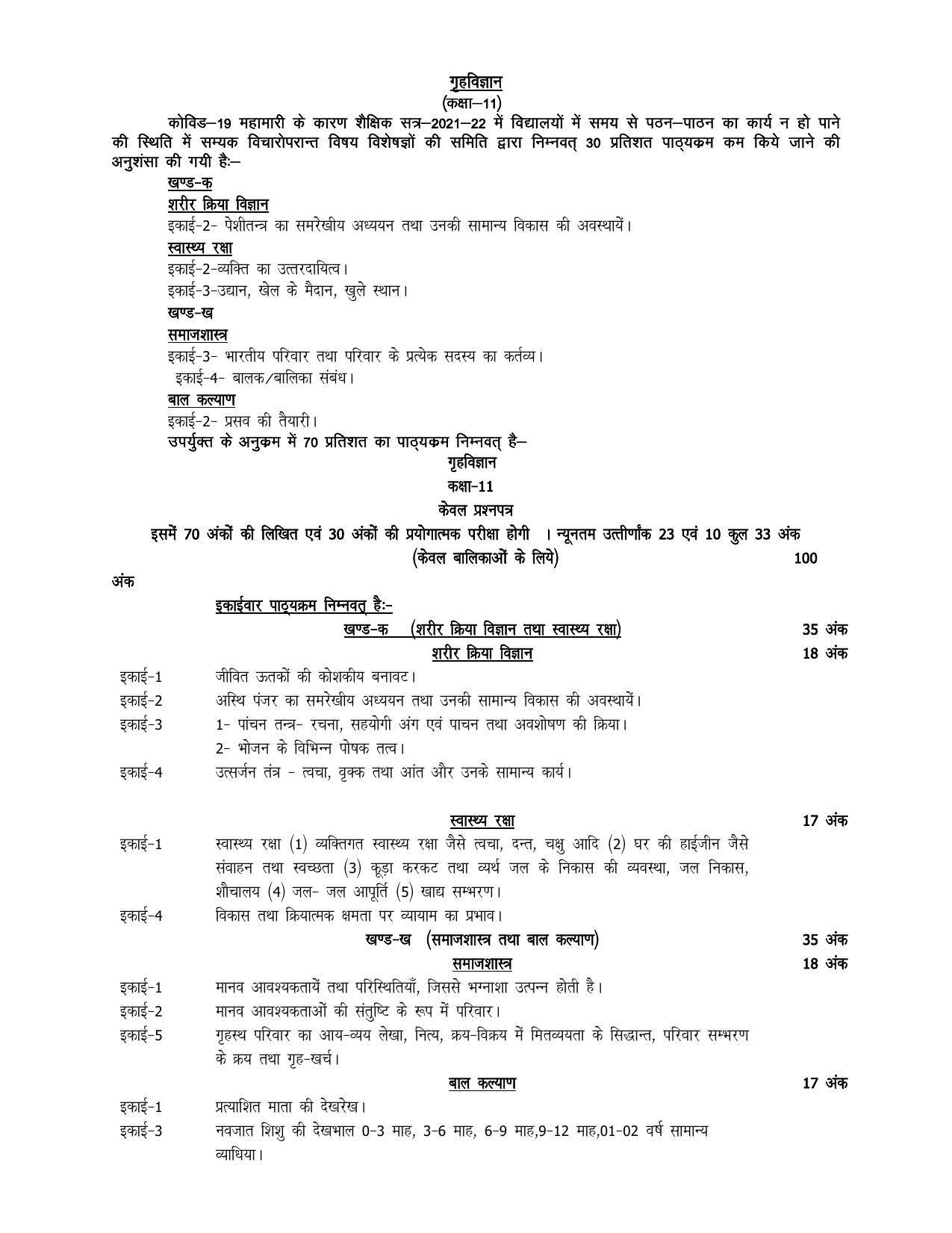 UP Board 11th Syllabus Home Science IndCareer Docs up-board-11th-syllabus-home-science-indcareer-docs