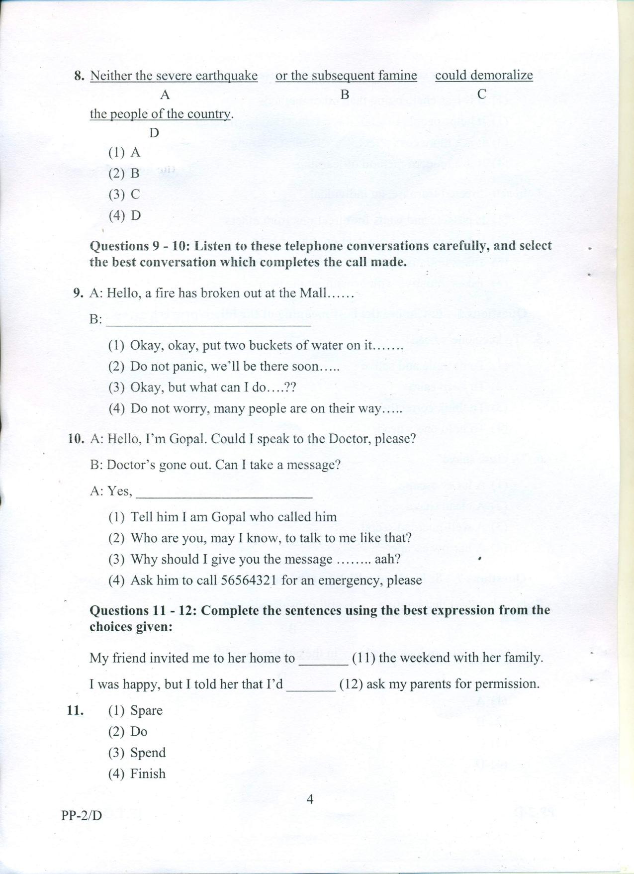 RIE CEE (L2) Question Paper 2022 - IndCareer Docs