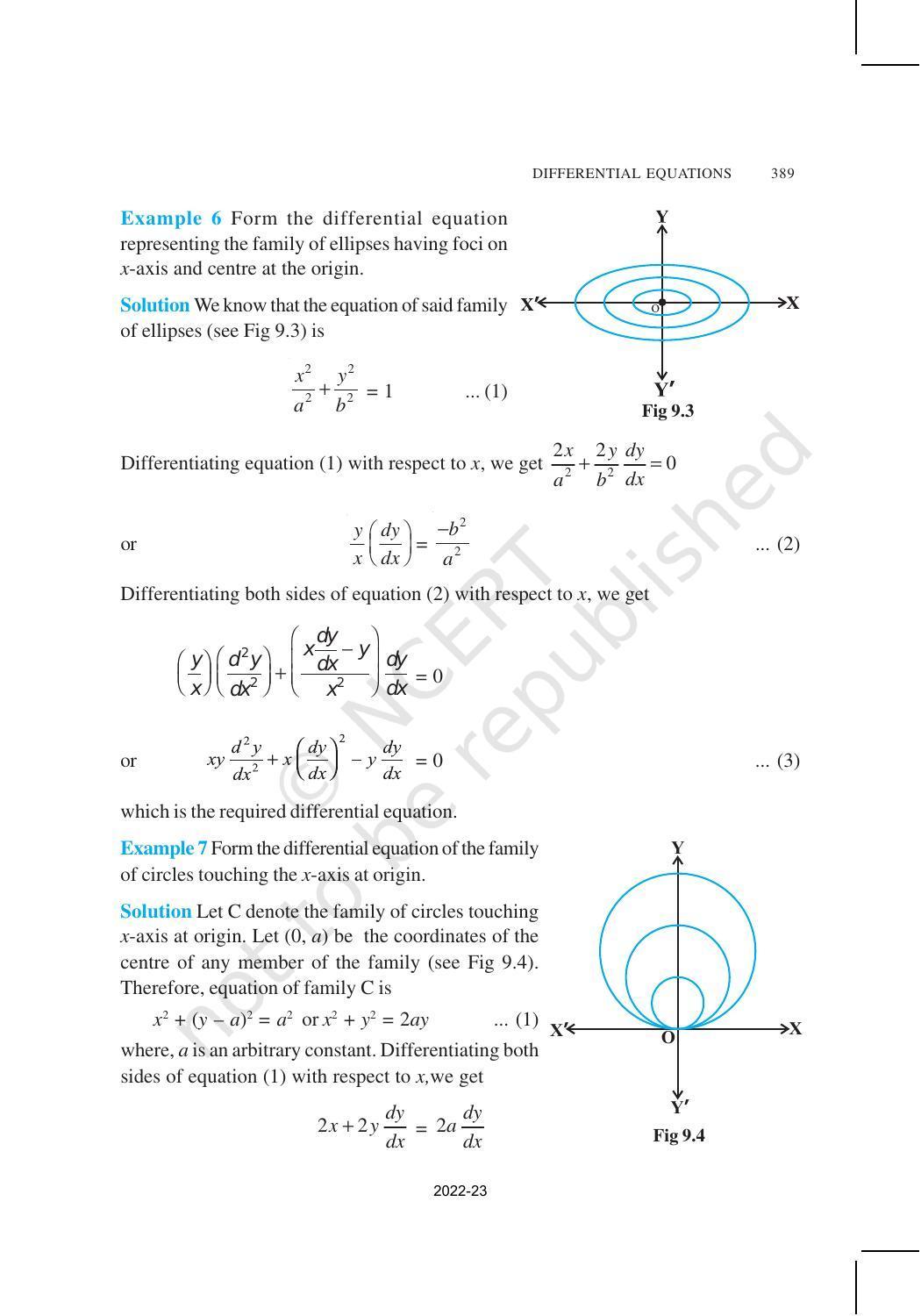 NCERT Book for Class 12 Maths Chapter 9 Differential Equations - IndCareer Docs
