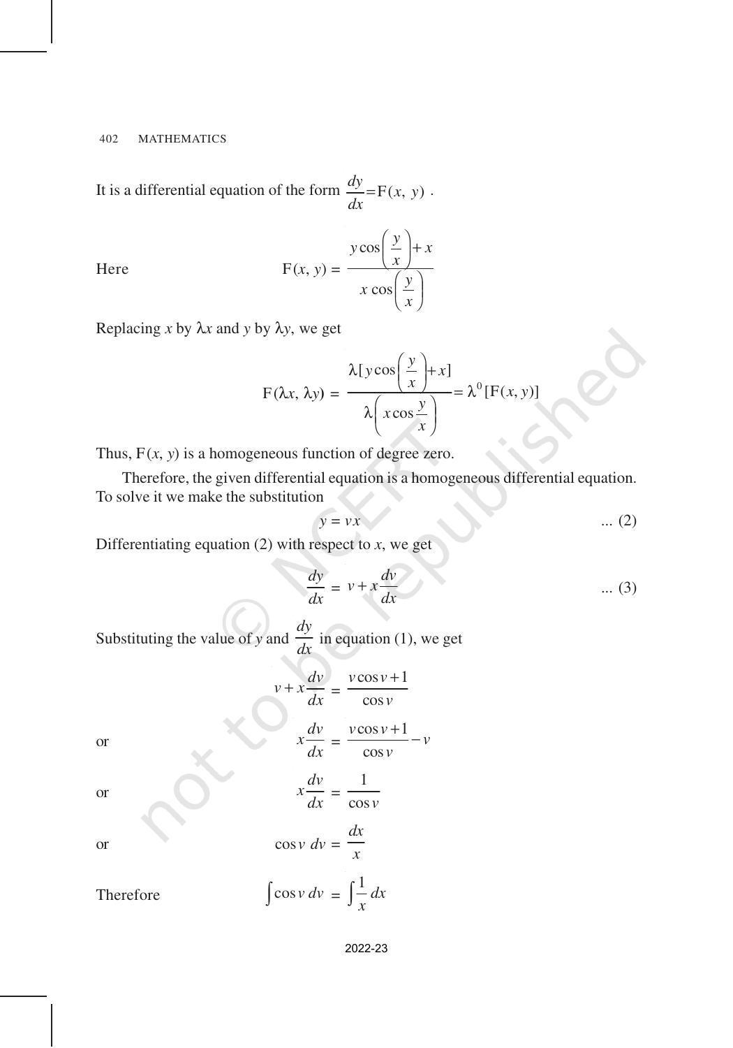 NCERT Book for Class 12 Maths Chapter 9 Differential Equations - IndCareer Docs