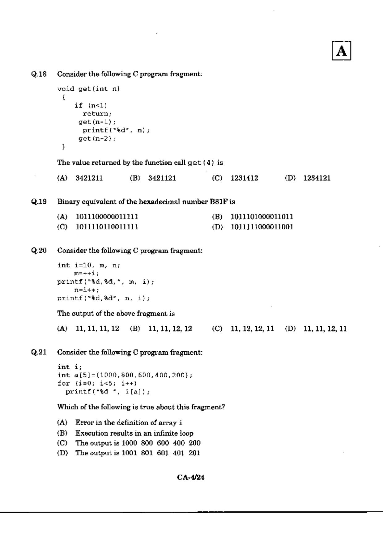 JAM 2010: CA Question Paper - IndCareer Docs