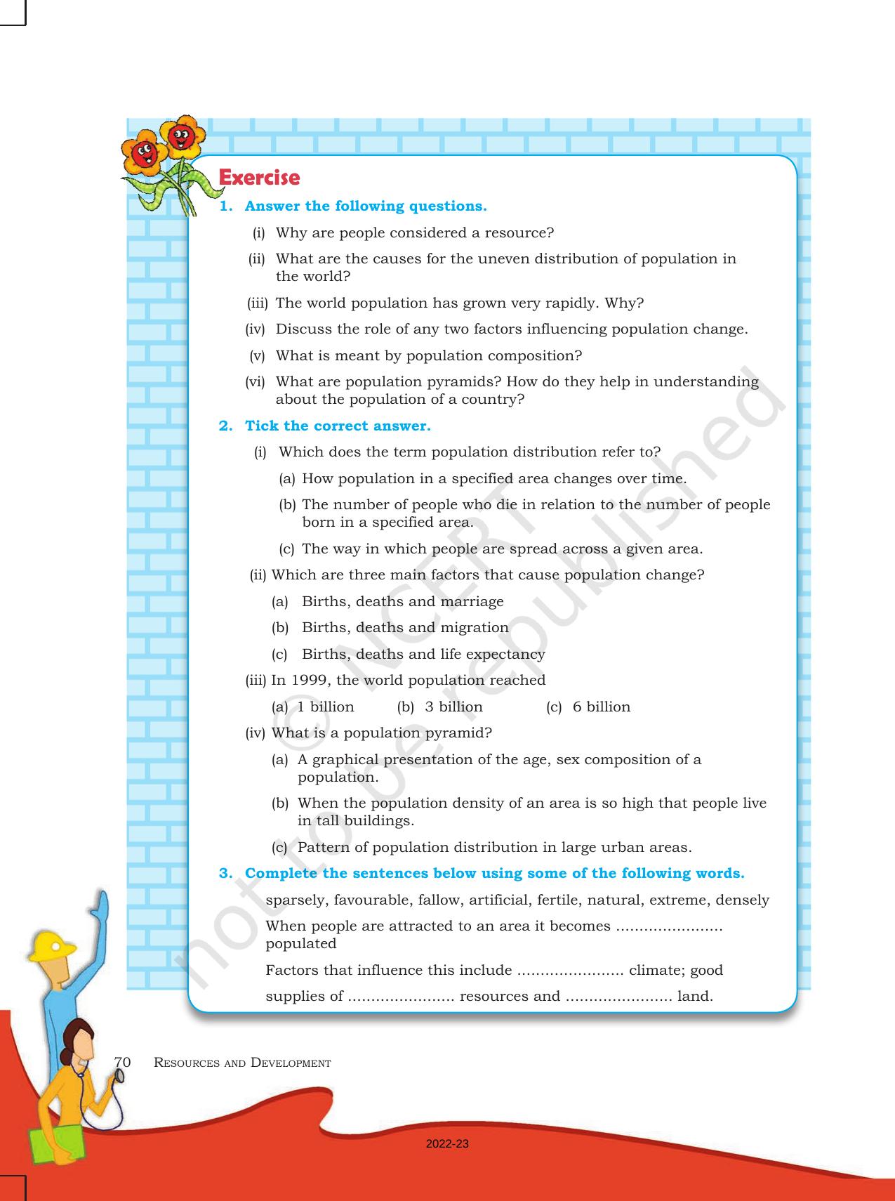 NCERT Book for Class 8 Geography Chapter 6 Human Resources